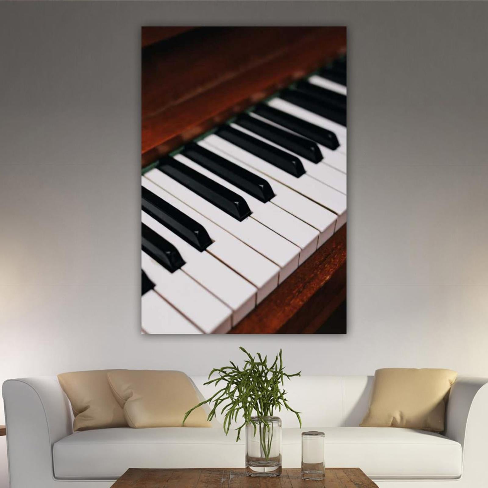 OWNSERIES Home Decor Retro Piano Key Pattern Canvas Wall Art Paintings ...