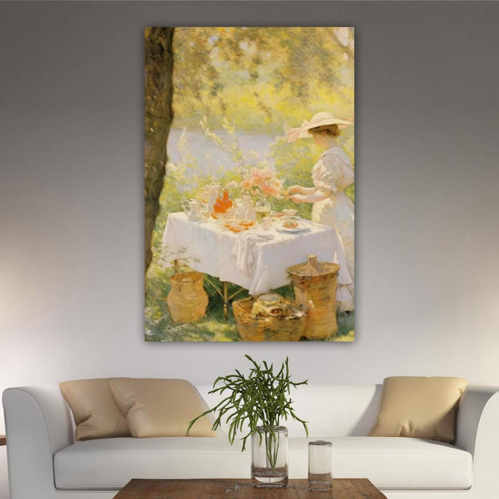 OWNSERIES Home Decor Romantic Afternoon Pattern Canvas Wall Art ...