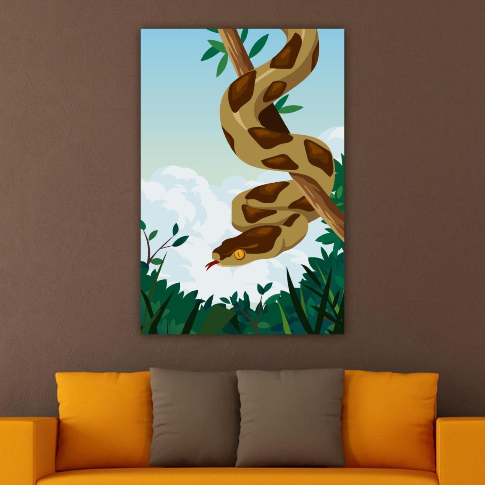OWNSERIES Home Decor Snake Pattern Canvas Wall Art Paintings for Living ...