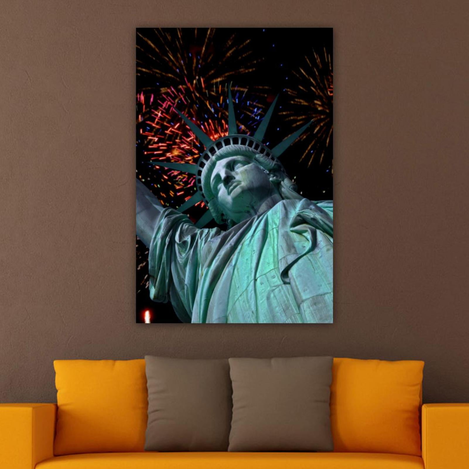 OWNSERIES Home Decor Statue of Liberty Pattern Canvas Wall Art ...