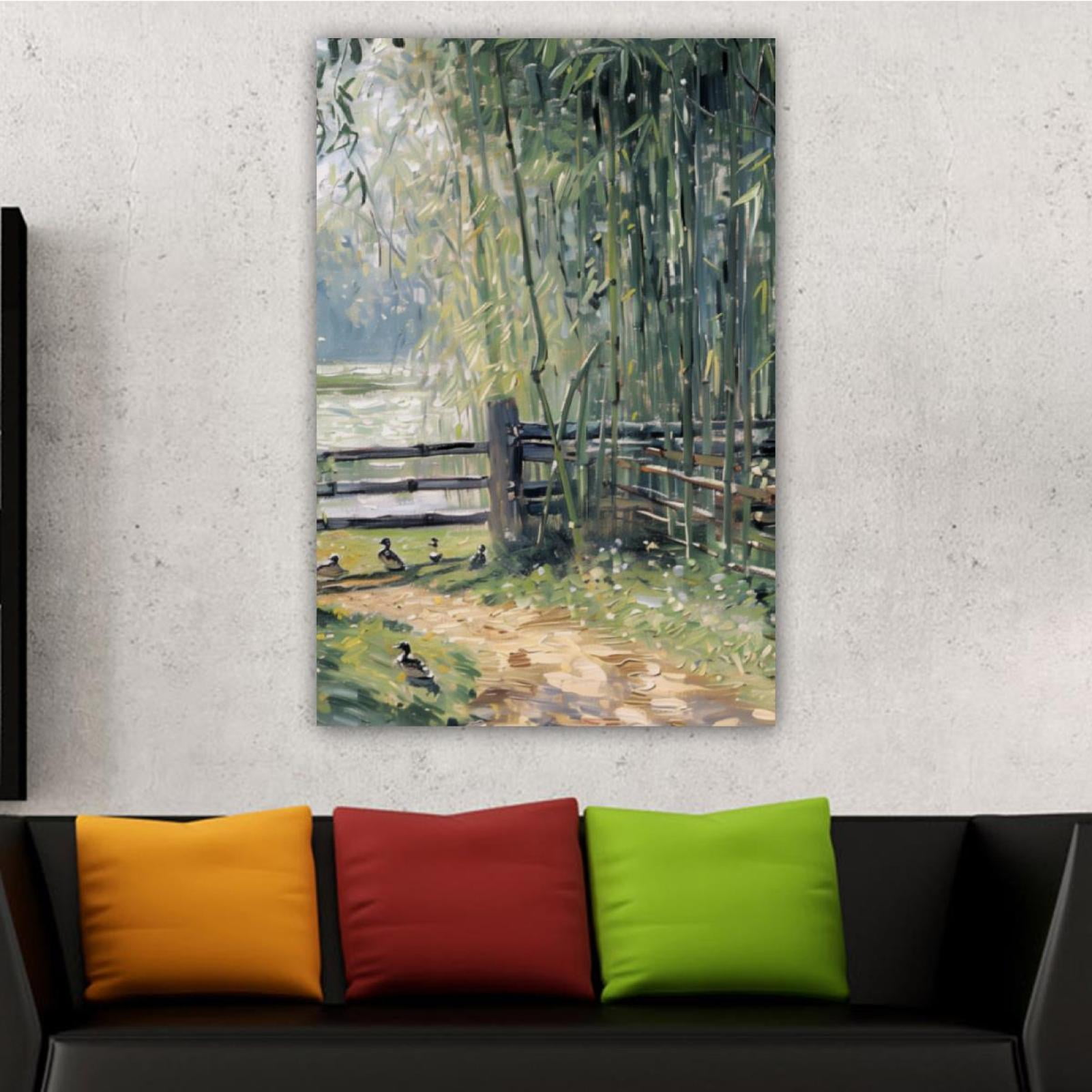 OWNSERIES Home Decor Summer Countryside Pattern Canvas Wall Art ...