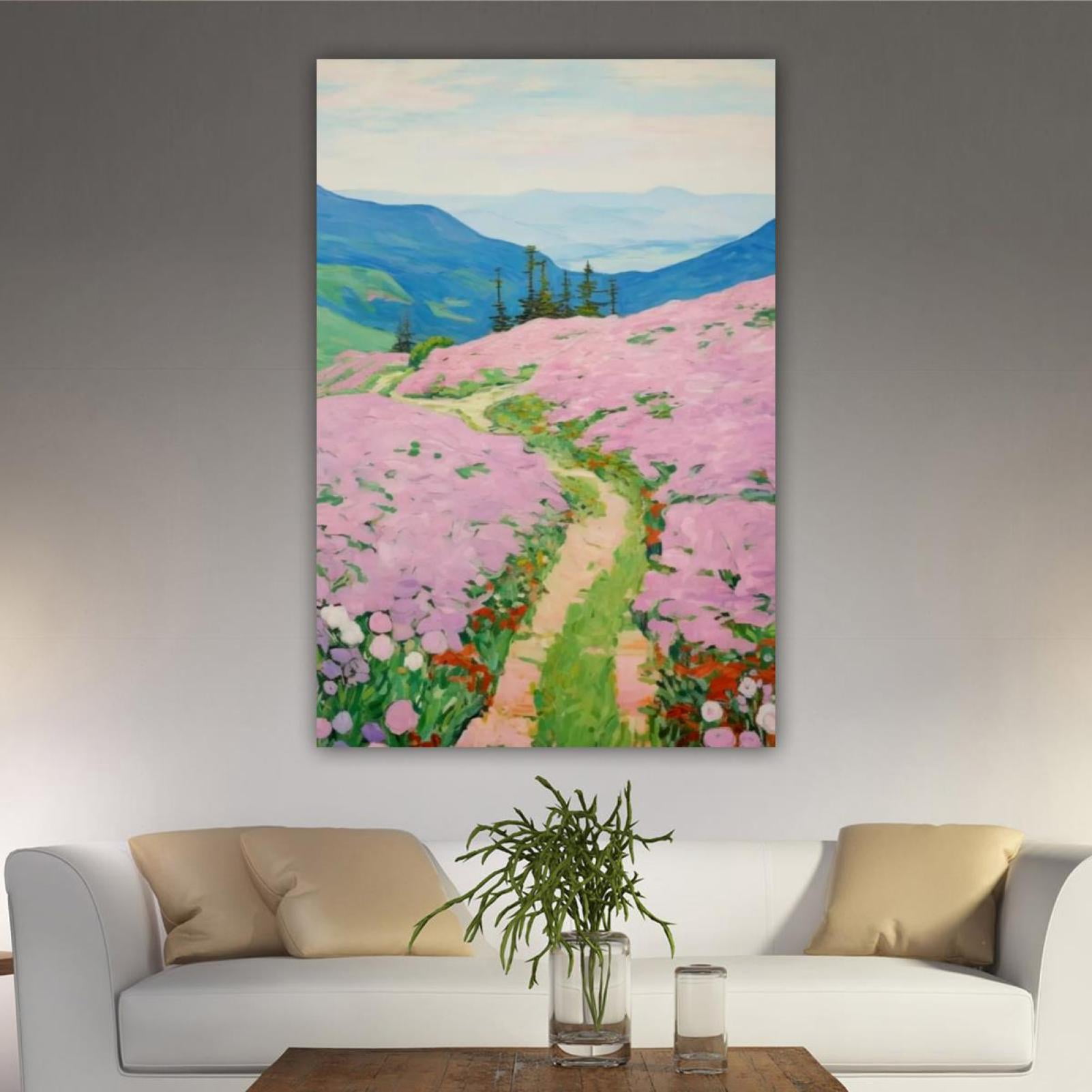 OWNSERIES Home Decor Summer Countryside Pattern Canvas Wall Art ...