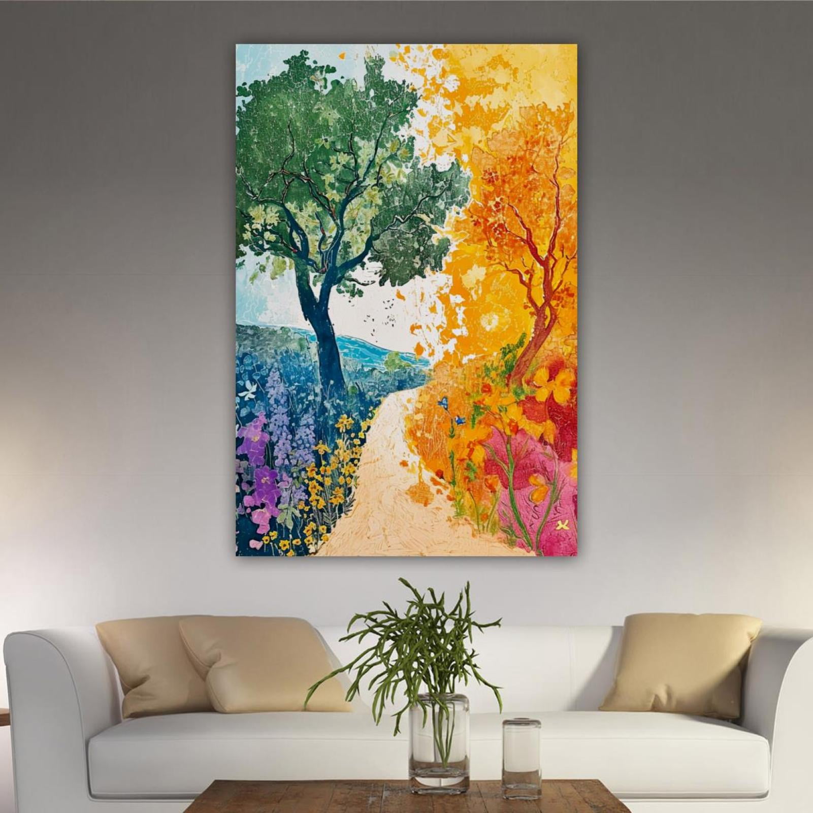OWNSERIES Home Decor Time Oil Painting Canvas Wall Art Paintings for ...