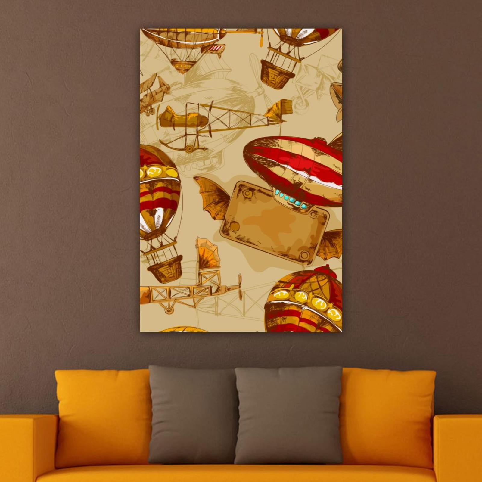 OWNSERIES Home Decor Vintage Aircraft Hot Air Balloon Aeronautic ...