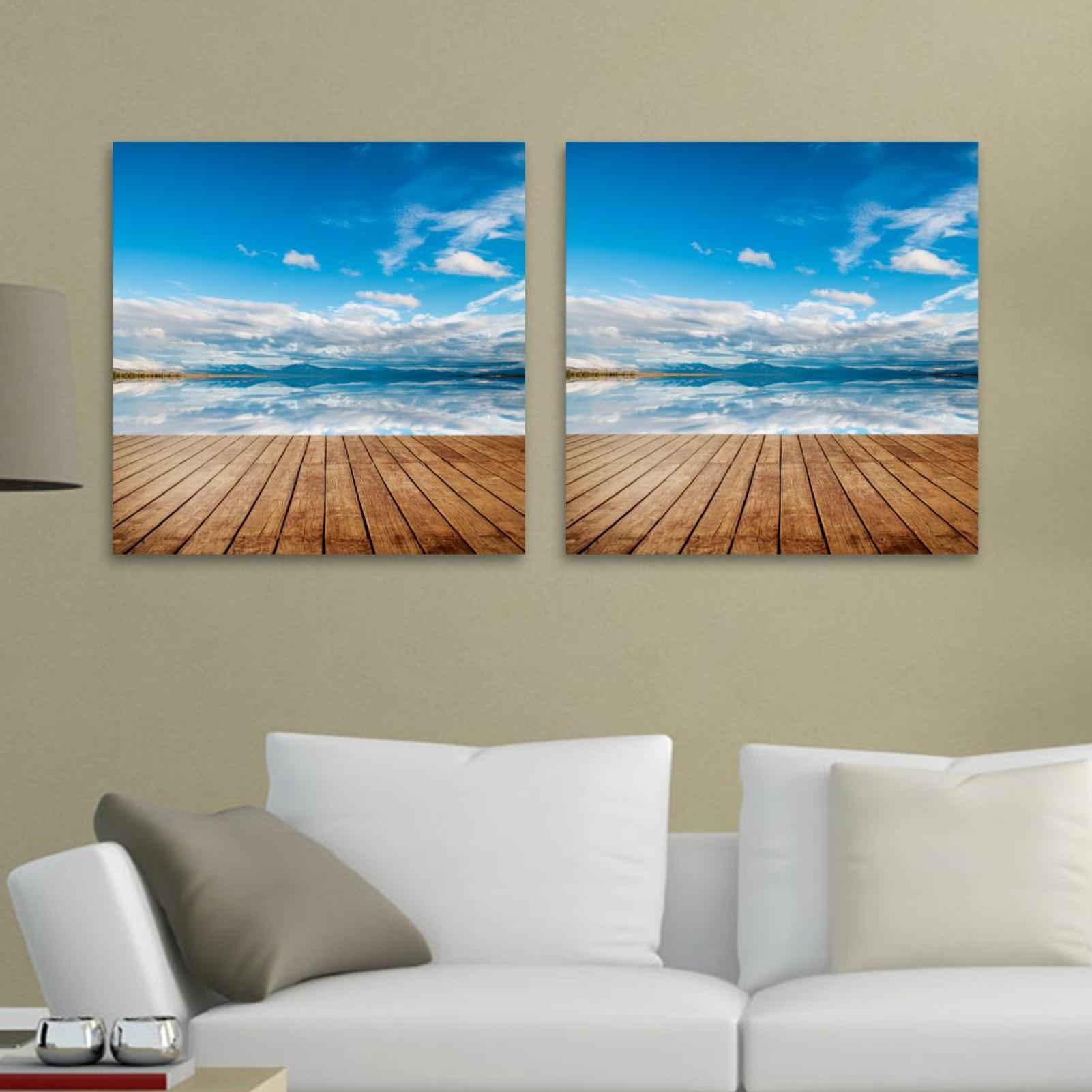 OWNSERIES Horizon Scene Pattern 2PC Canvas Wall Art Paintings for ...