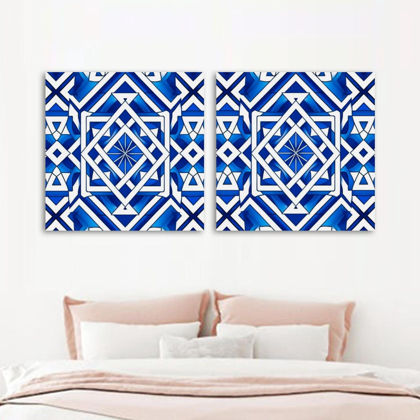 OWNSERIES Israeli Flag Pattern Pattern 2PC Canvas Wall Art Paintings ...