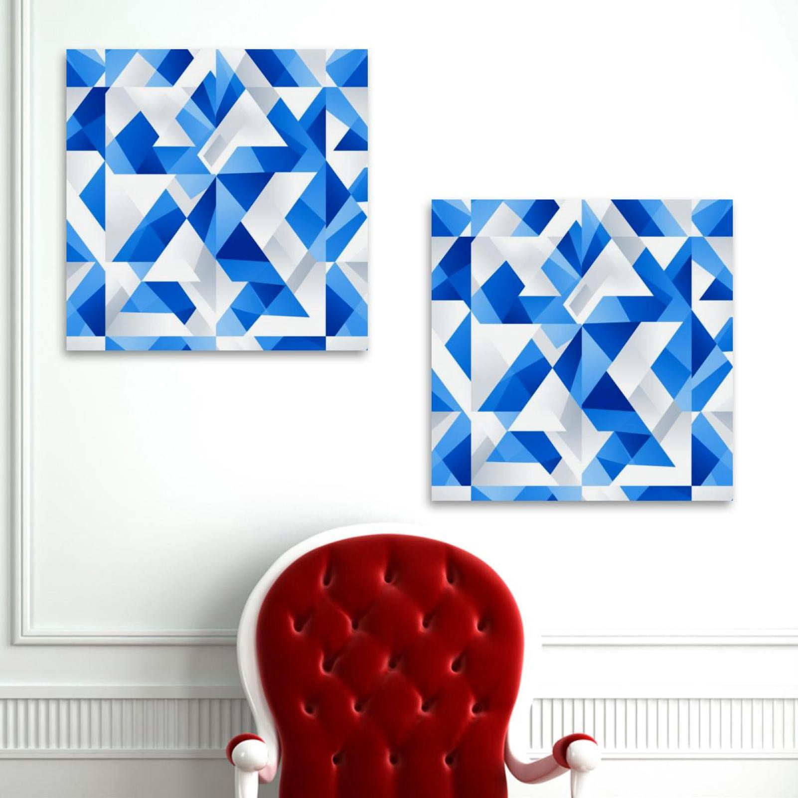OWNSERIES Israeli Flag Pattern 2PC Canvas Wall Art Paintings for Living ...