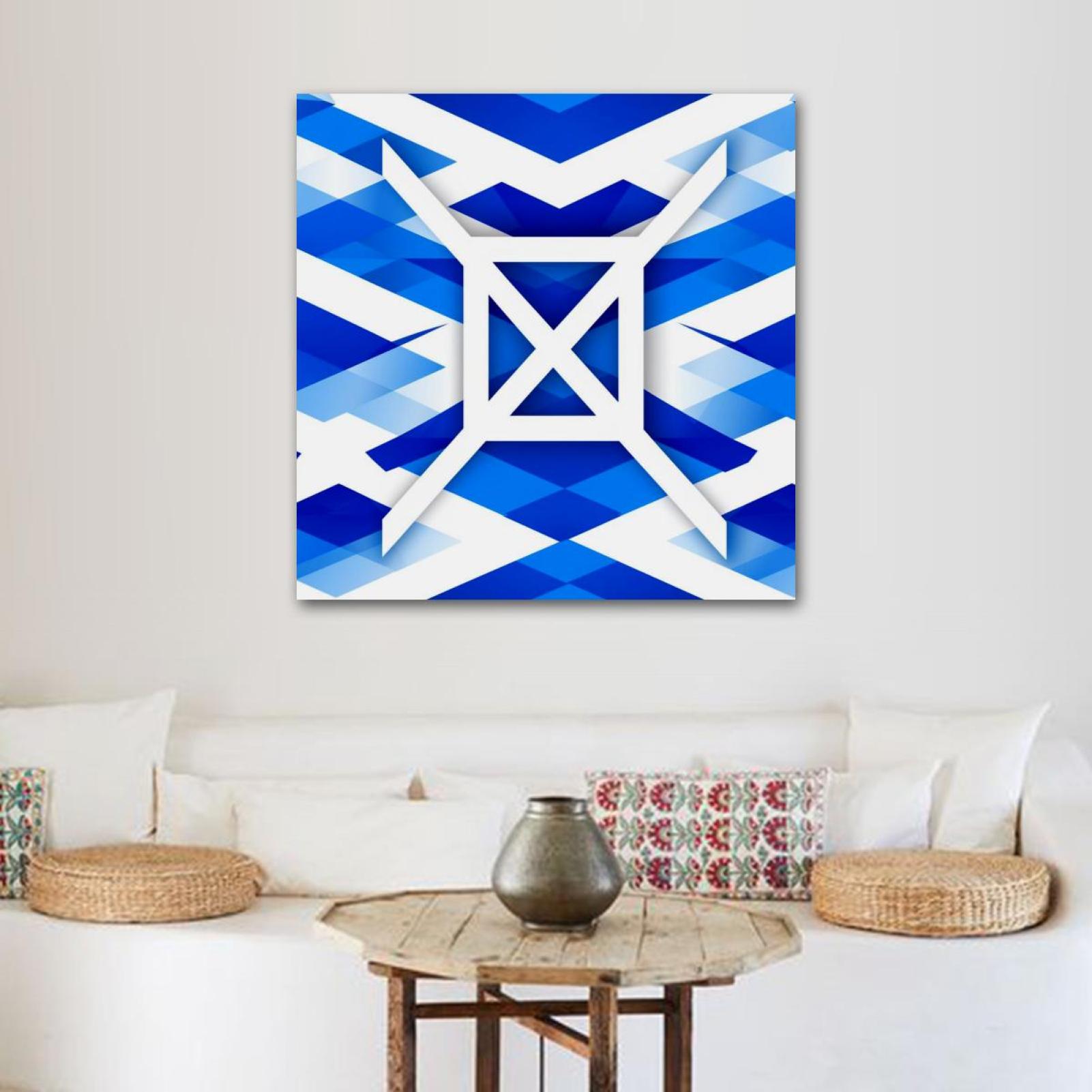 OWNSERIES Israeli Flag Pattern Pattern Canvas Wall Art Paintings for ...