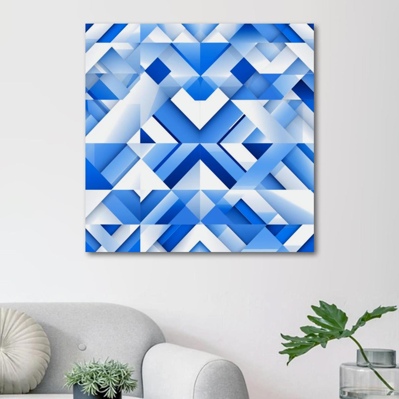 OWNSERIES Israeli Flag Pattern Canvas Wall Art Paintings for Living ...