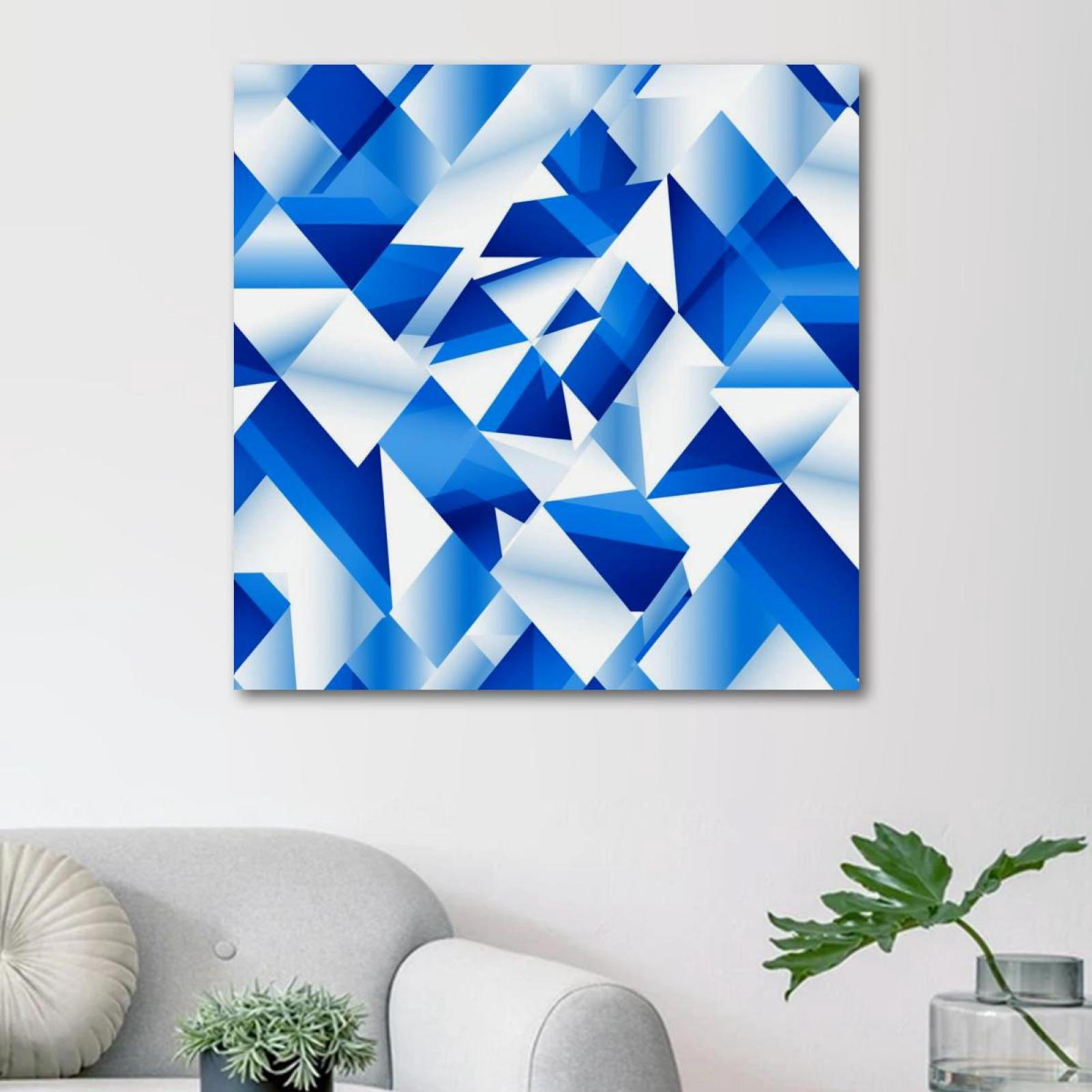 OWNSERIES Israeli Flag Pattern Canvas Wall Art Paintings for Living ...