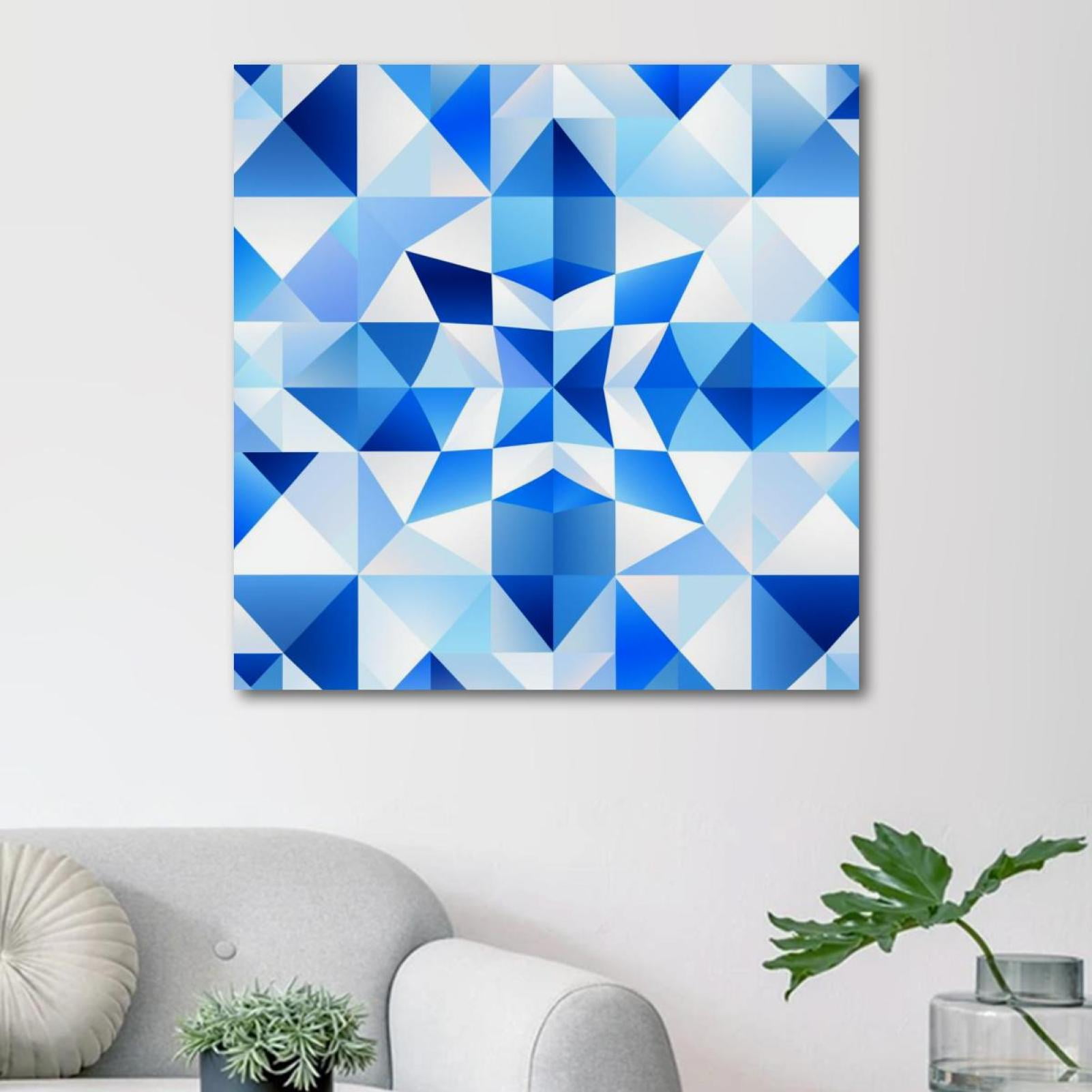 OWNSERIES Israeli Flag Pattern Canvas Wall Art Paintings for Living ...