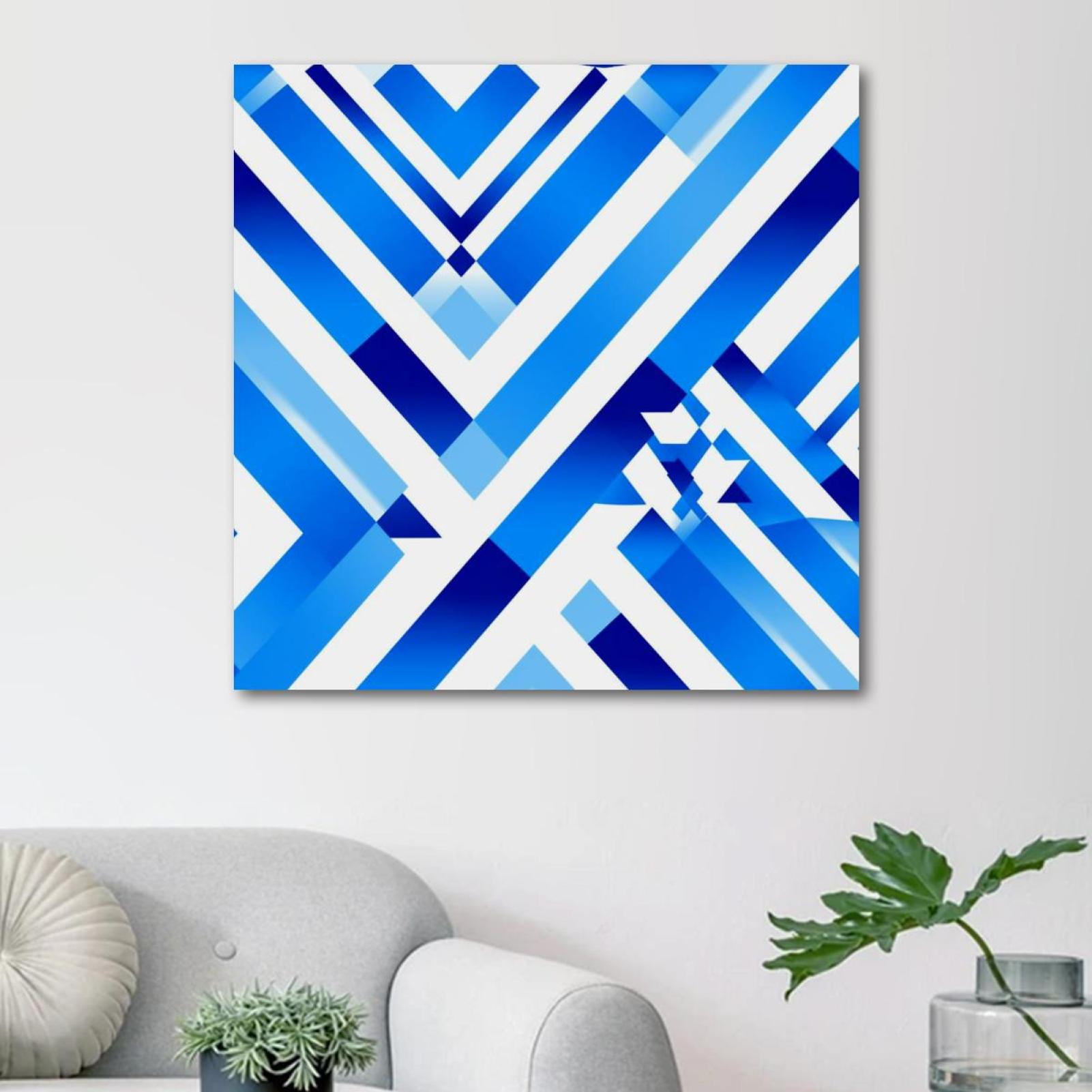 OWNSERIES Israeli Flag Pattern Canvas Wall Art Paintings for Living ...