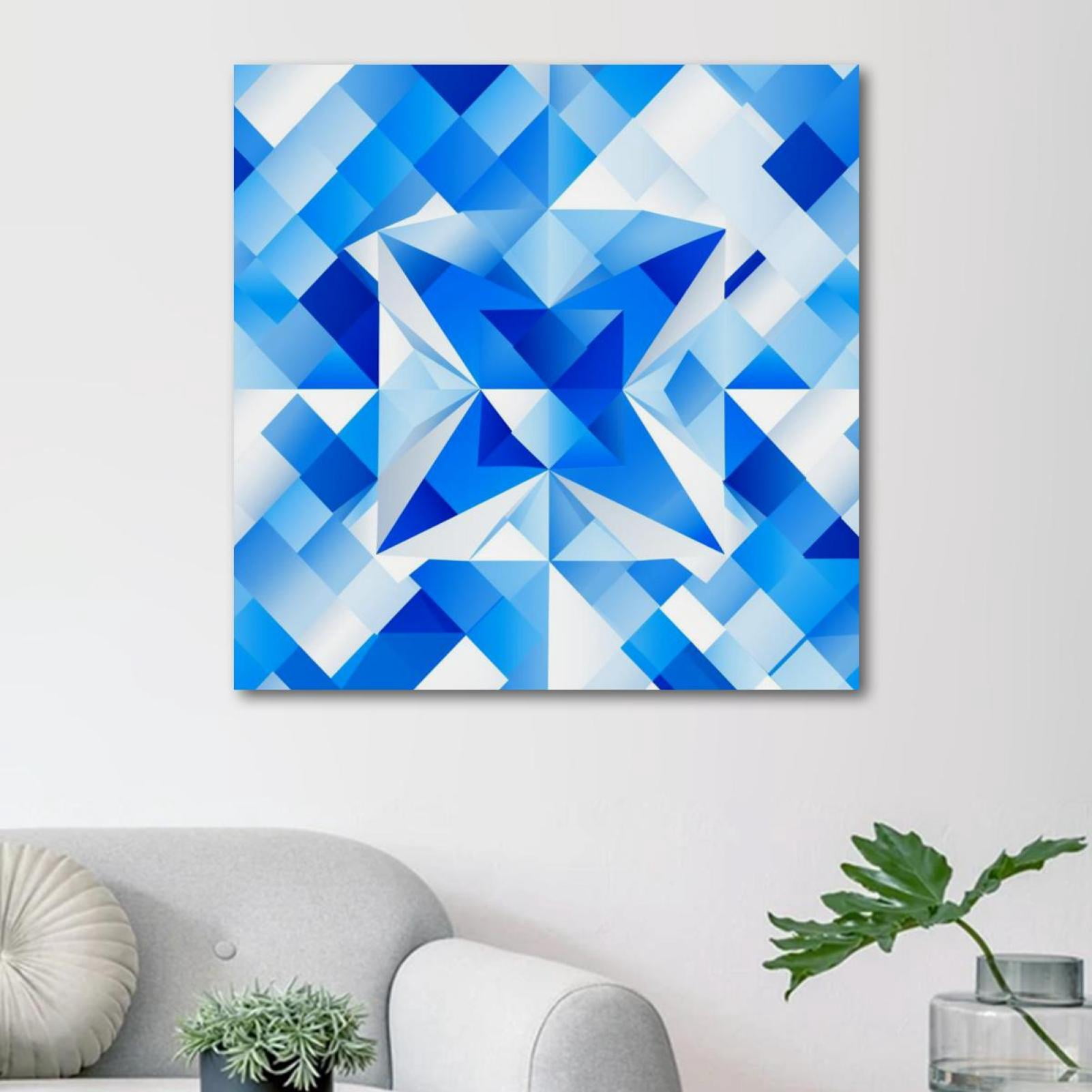 OWNSERIES Israeli Flag Pattern Canvas Wall Art Paintings for Living ...