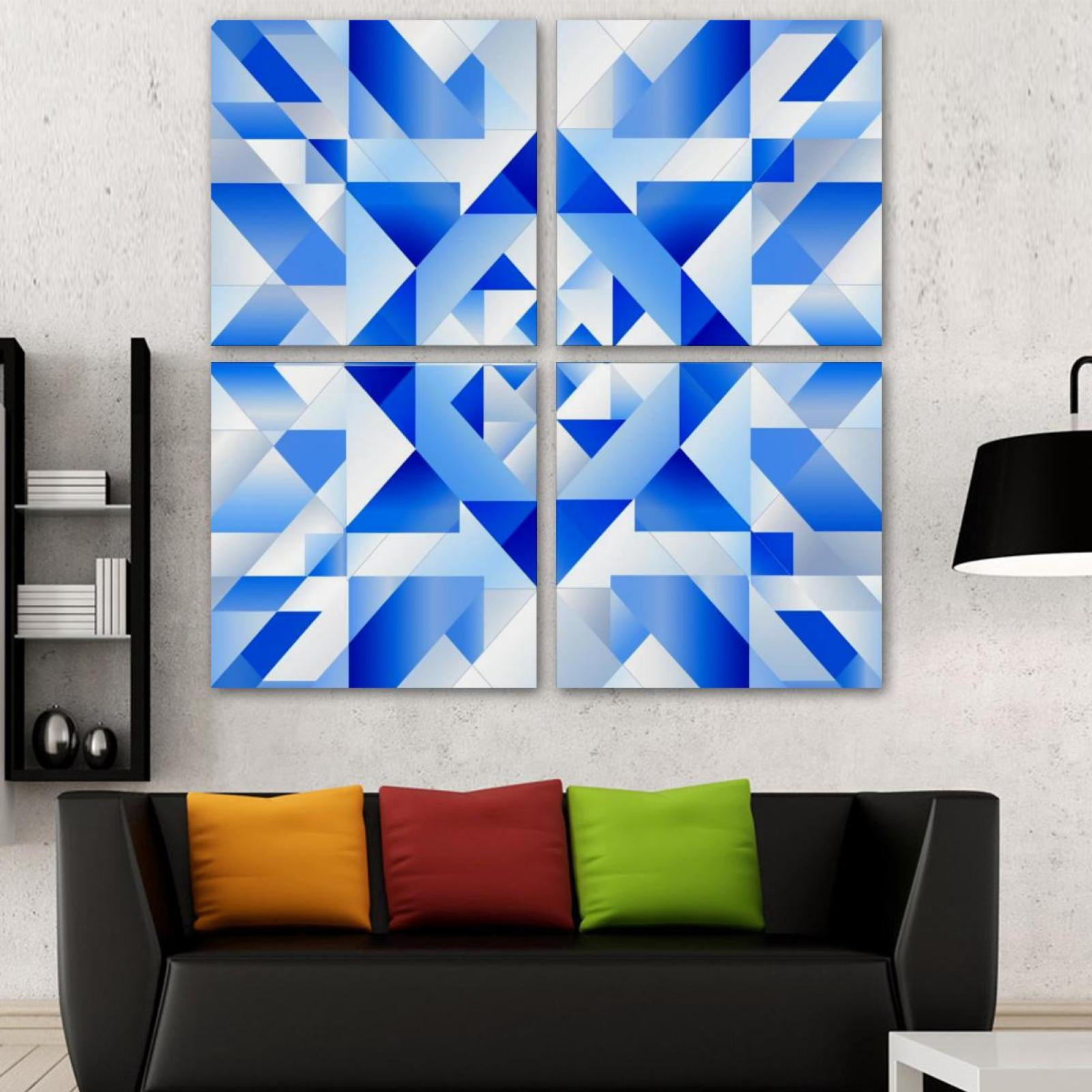 OWNSERIES Israeli Flag Pattern Pattern 4PC Frameless Canvas Wall Art ...