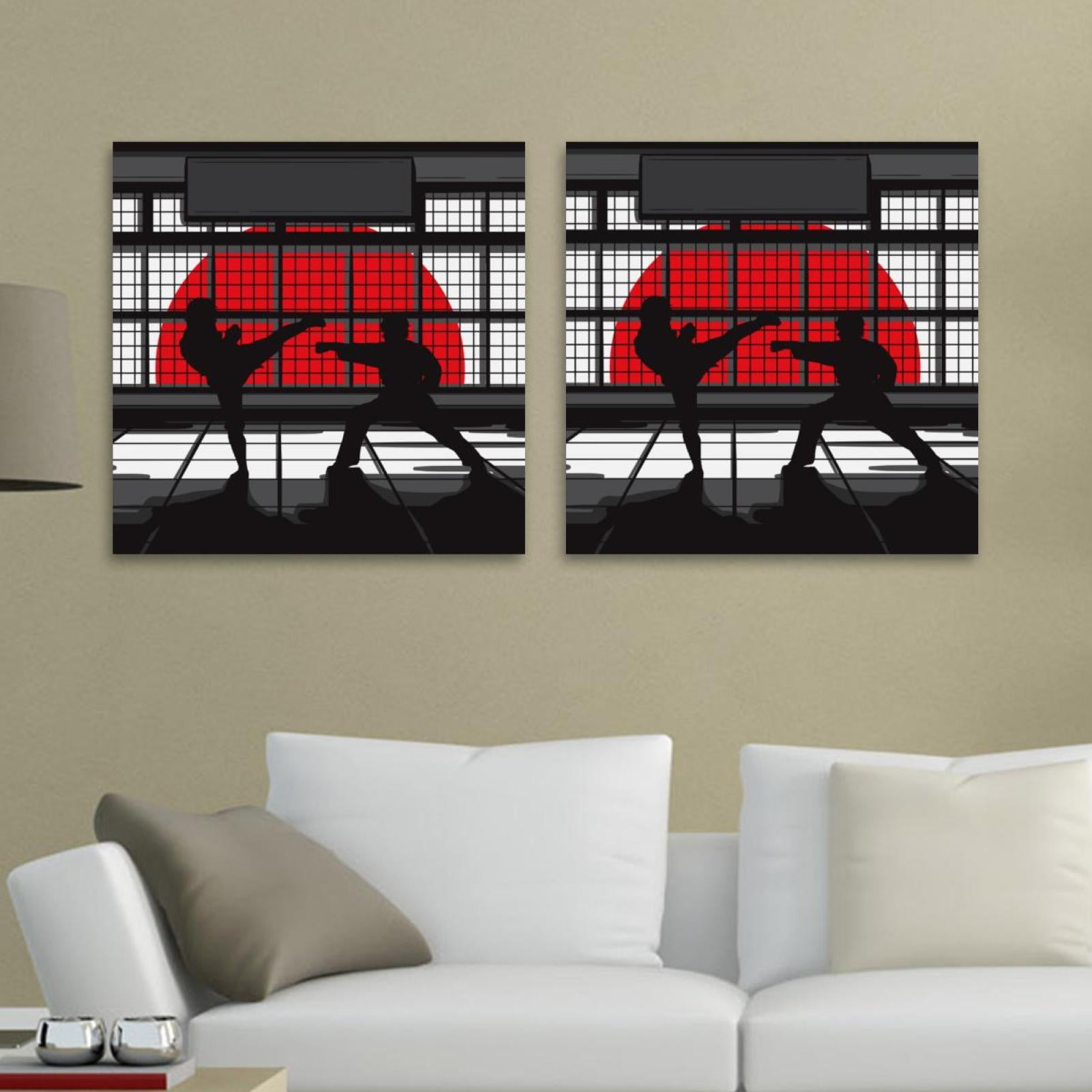 OWNSERIES Japanese Taekwondo Dojo Pattern 2PC Canvas Wall Art Paintings ...
