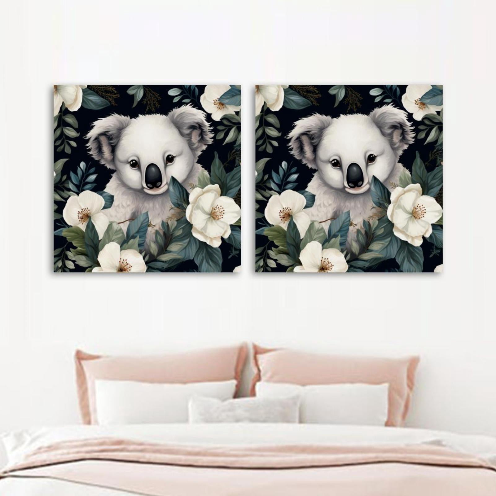 OWNSERIES Koala Pattern 2PC Canvas Wall Art Paintings for Living Room ...
