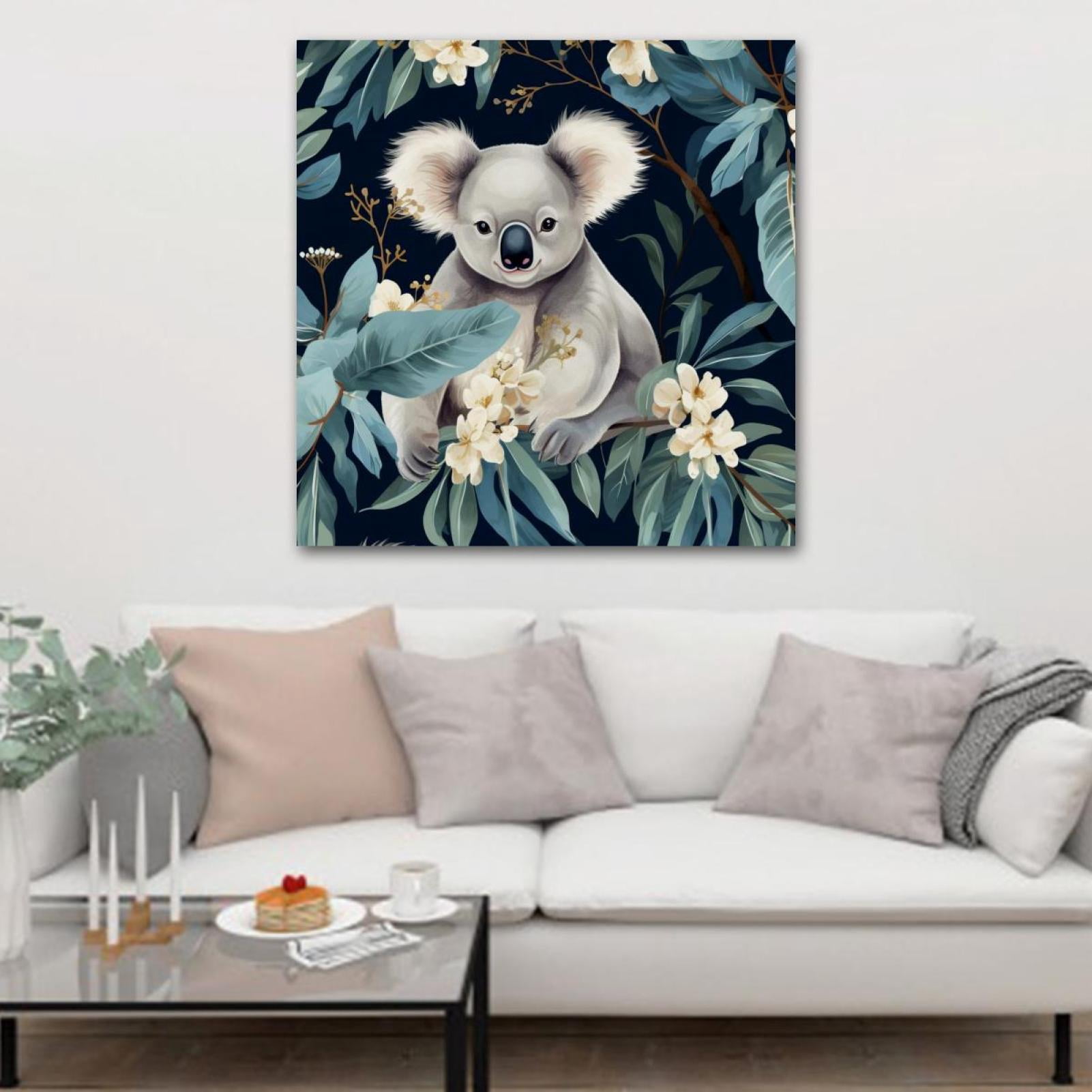 OWNSERIES Koala Pattern Canvas Wall Art Paintings for Living Room ...