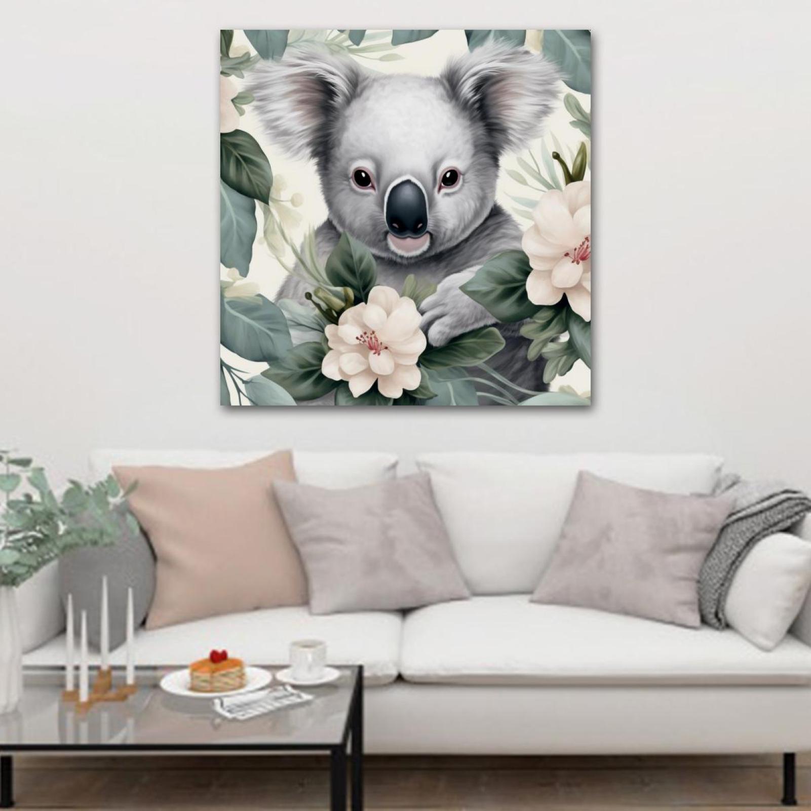 OWNSERIES Koala Pattern Canvas Wall Art Paintings for Living Room ...