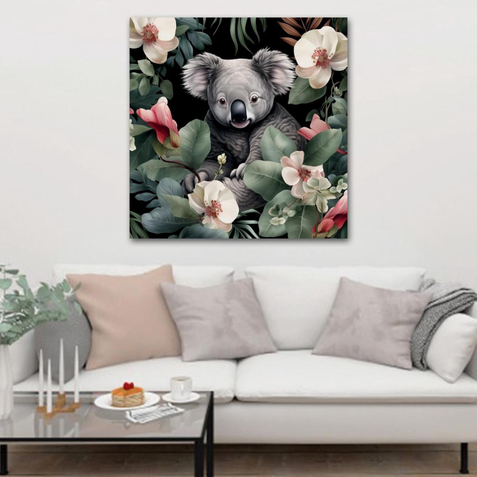 OWNSERIES Koala Pattern Canvas Wall Art Paintings for Living Room ...