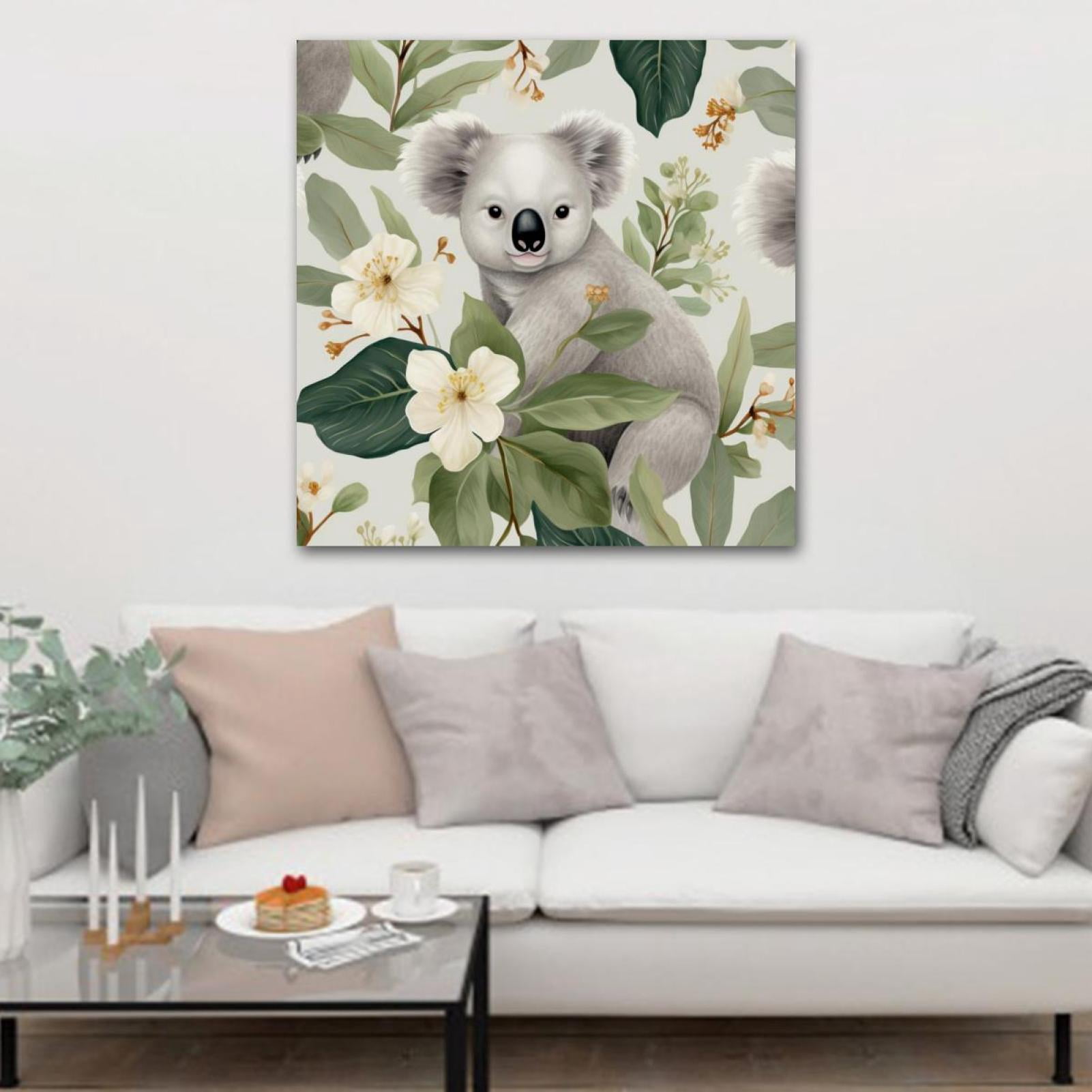 OWNSERIES Koala Pattern Canvas Wall Art Paintings for Living Room ...