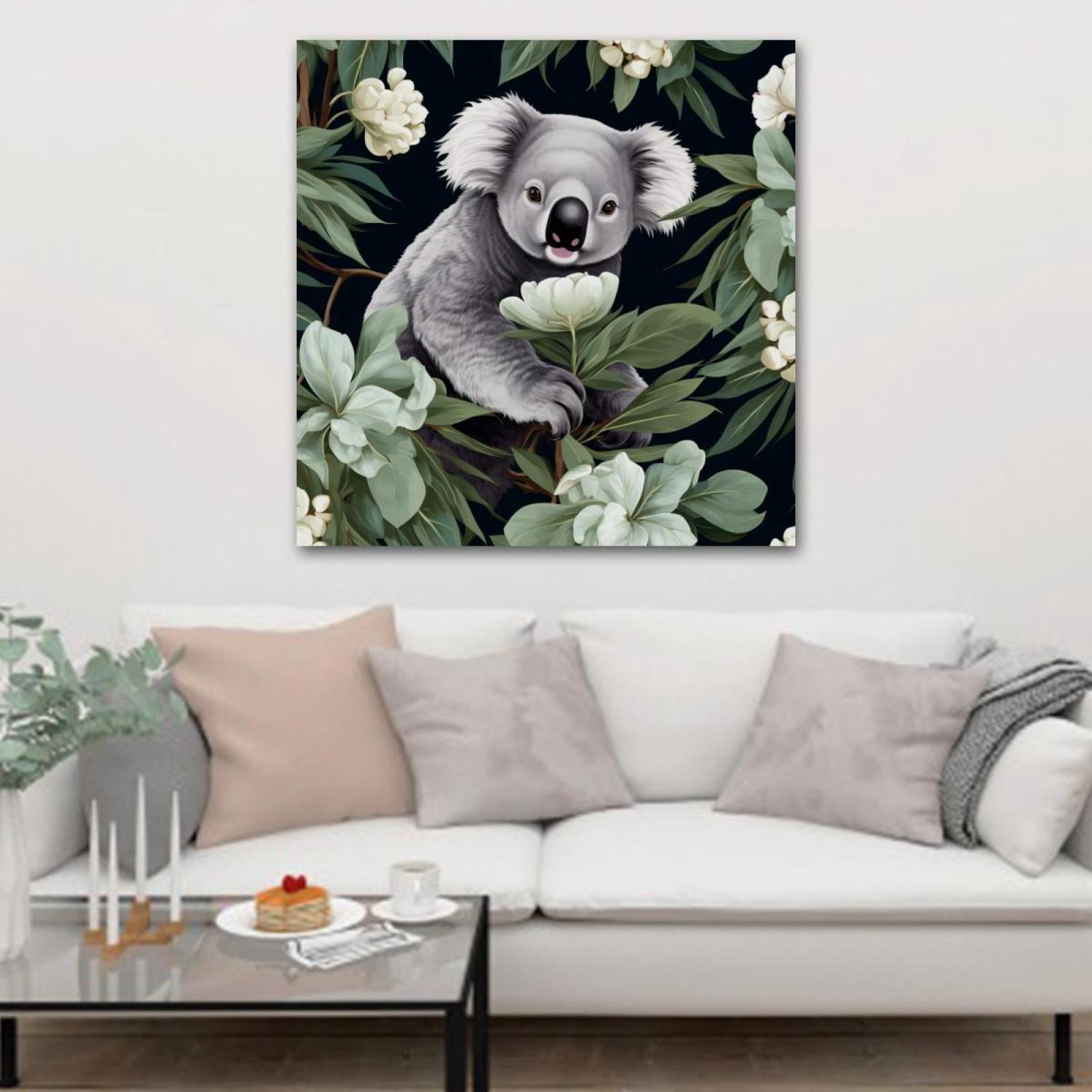OWNSERIES Koala Pattern Canvas Wall Art Paintings for Living Room ...
