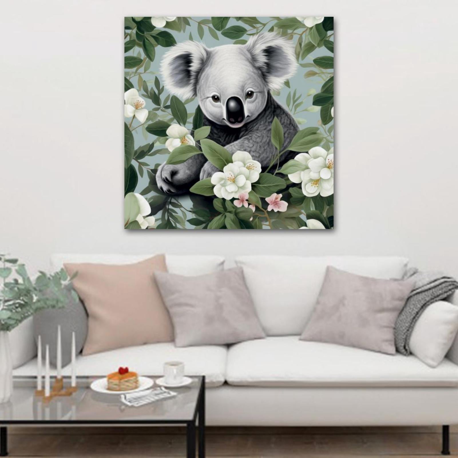 OWNSERIES Koala Pattern Canvas Wall Art Paintings for Living Room ...