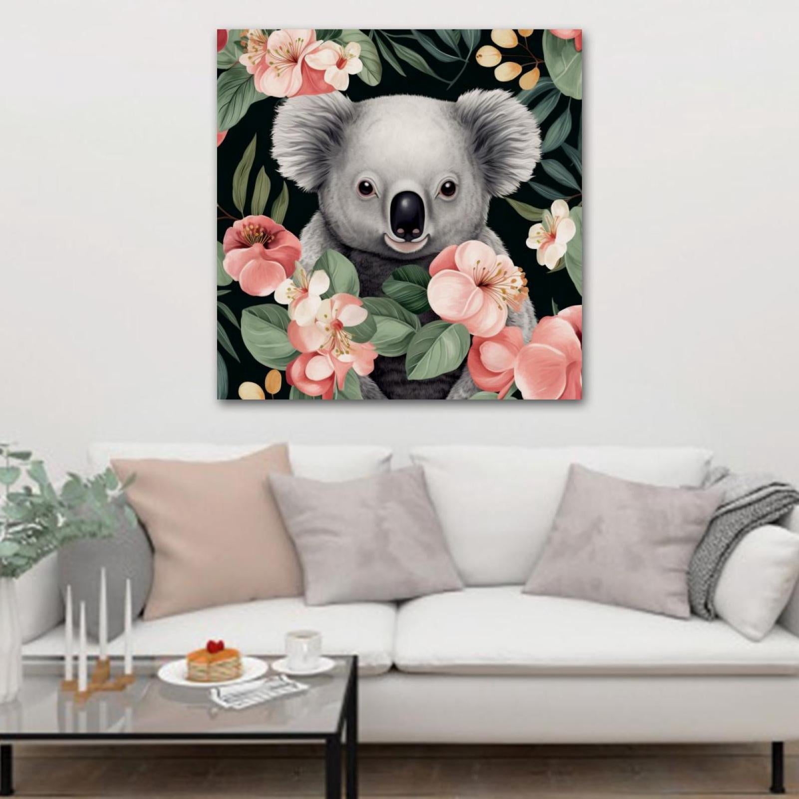 OWNSERIES Koala Pattern Canvas Wall Art Paintings for Living Room ...