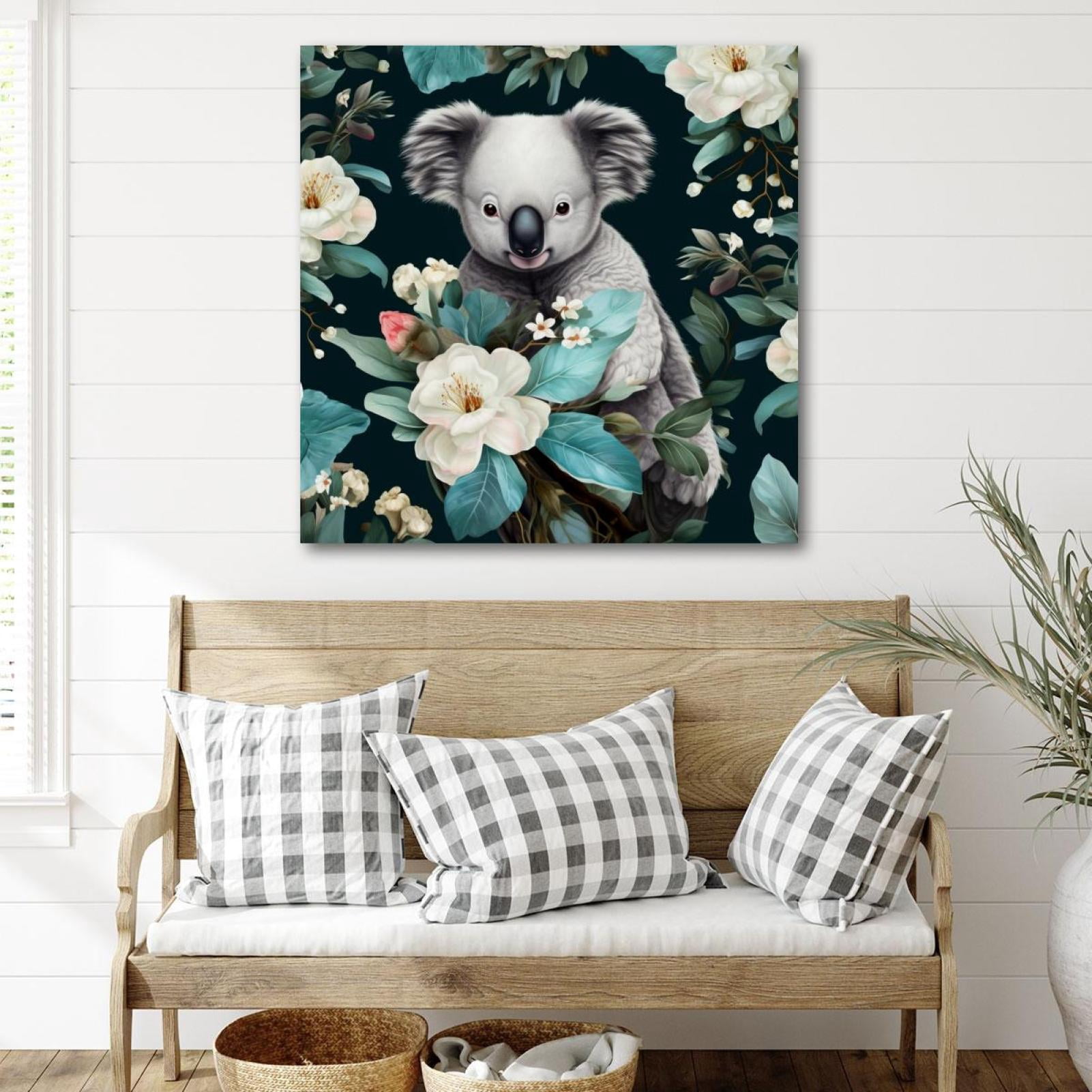 OWNSERIES Koala Pattern Canvas Wall Art Paintings for Living Room ...