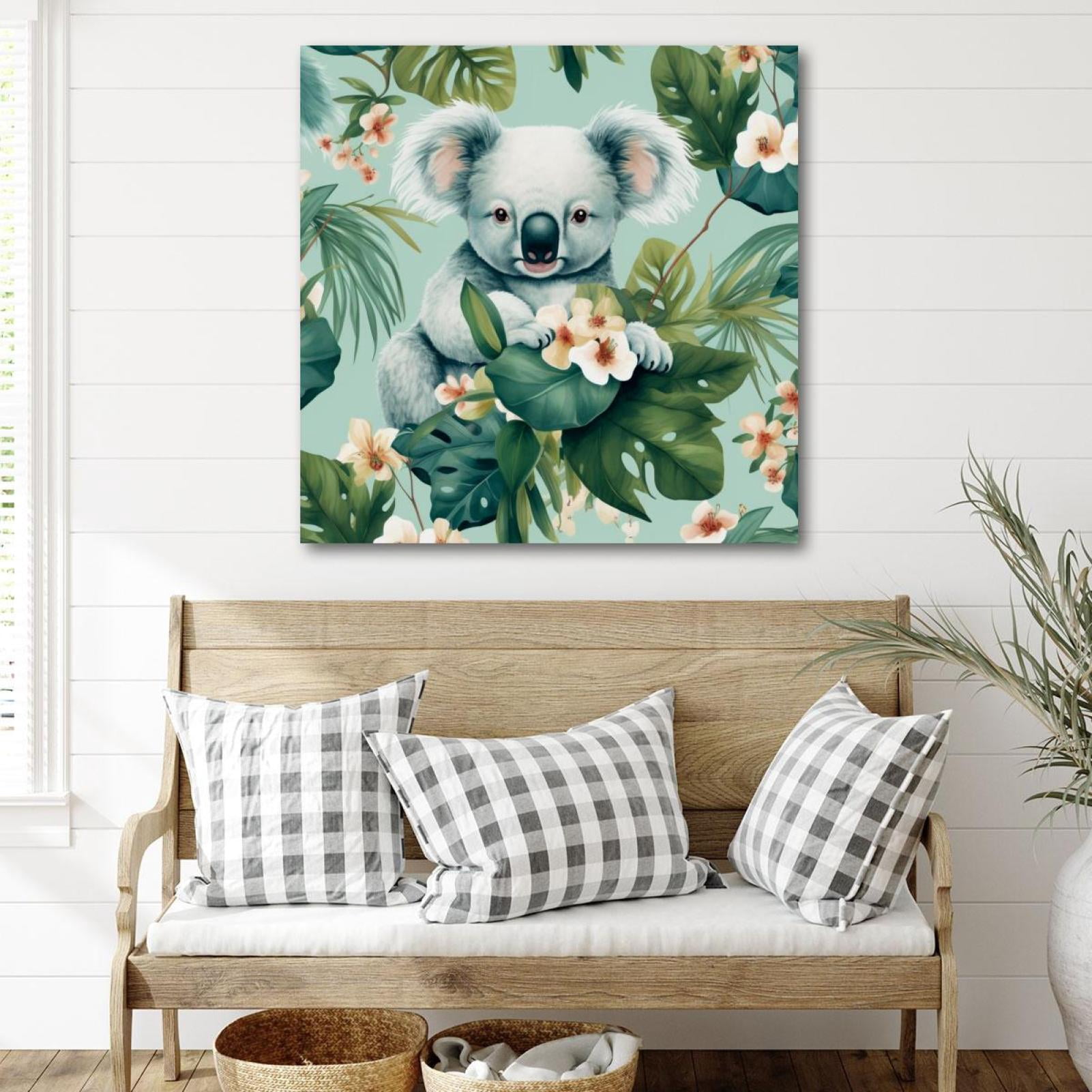 OWNSERIES Koala Pattern Canvas Wall Art Paintings for Living Room ...