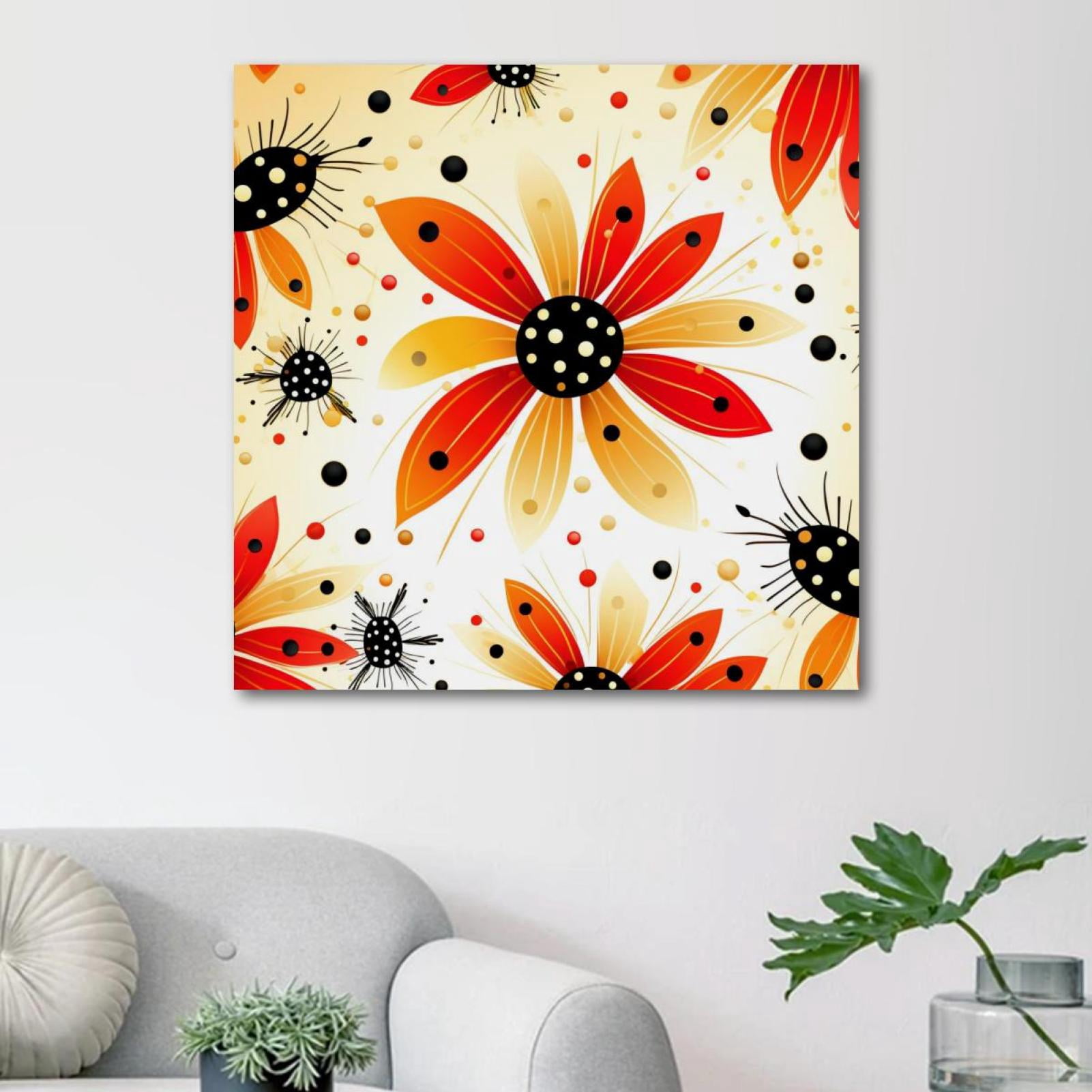 OWNSERIES Ladybug Pattern Canvas Wall Art Paintings for Living Room ...