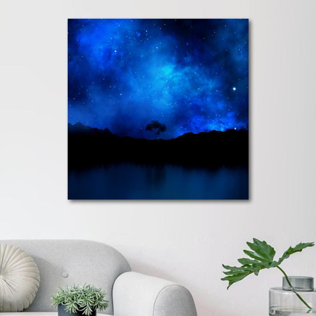 OWNSERIES Landscape Night Sky Pattern Canvas Wall Art Paintings for ...