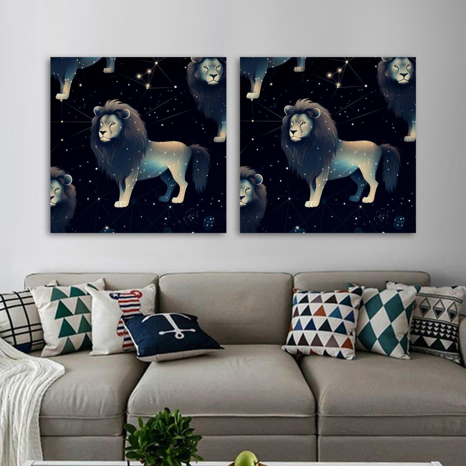 OWNSERIES Leo Constellation Pattern 2PC Canvas Wall Art Paintings for ...