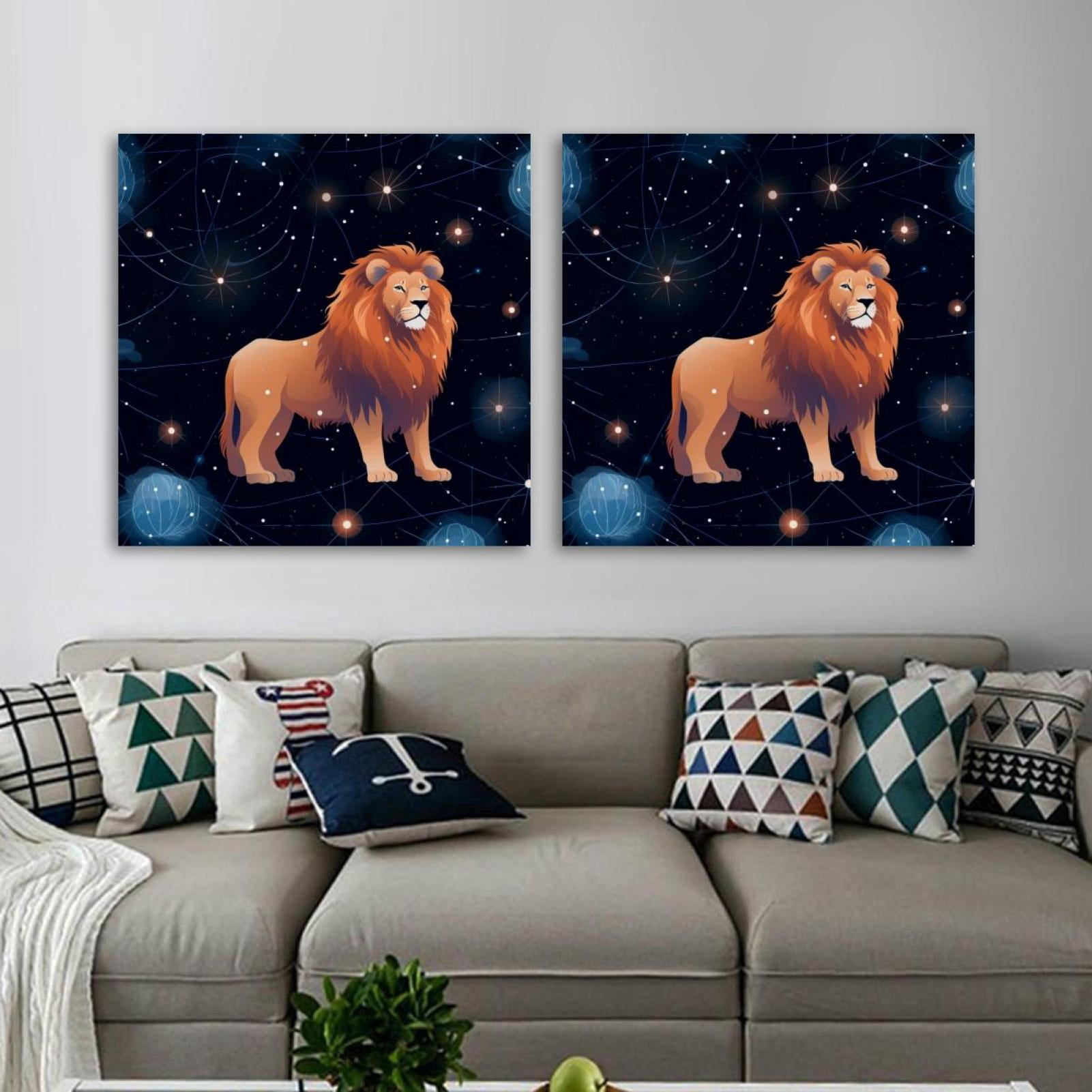 OWNSERIES Leo Constellation Pattern 2PC Canvas Wall Art Paintings for ...