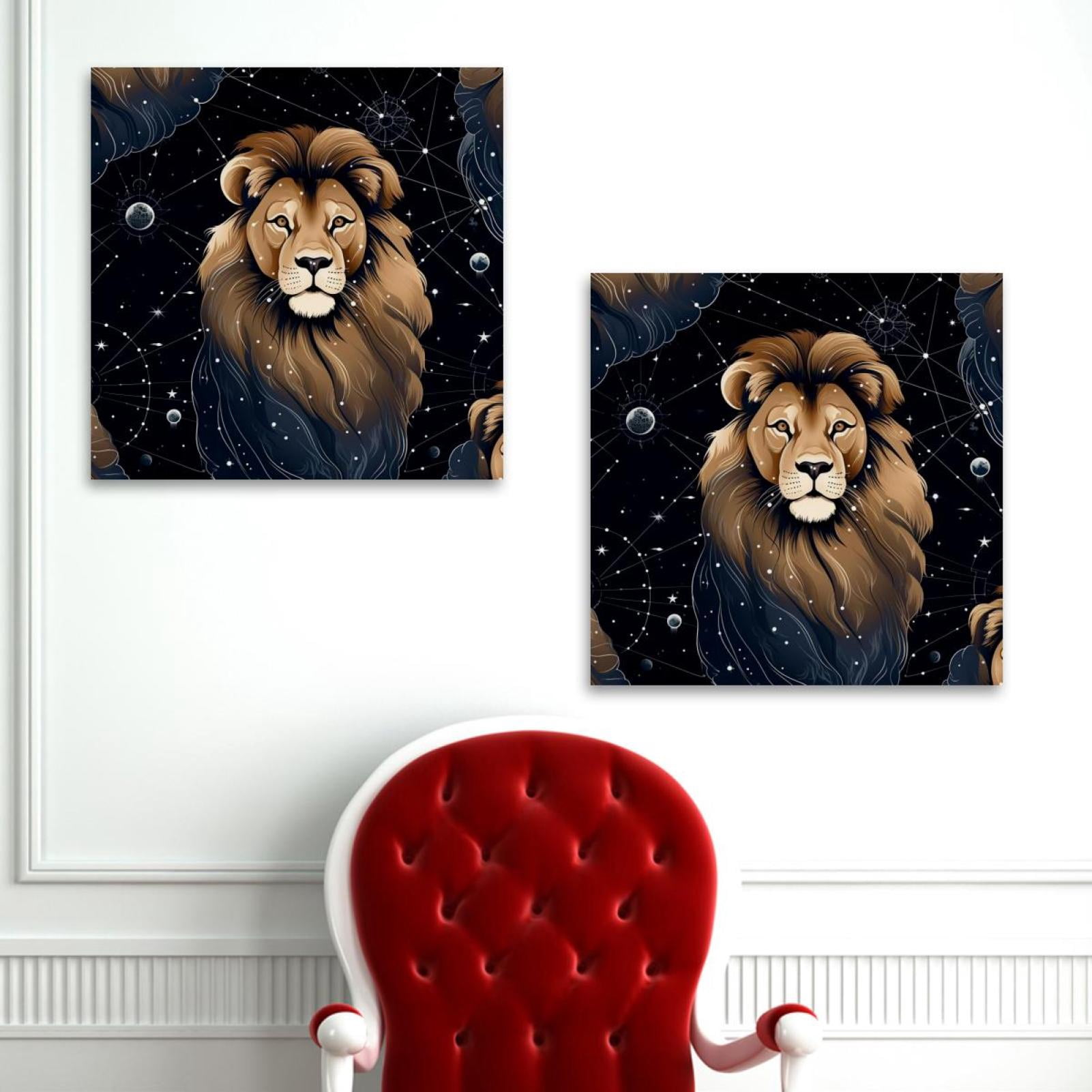 OWNSERIES Leo Constellation Pattern 2PC Canvas Wall Art Paintings for ...