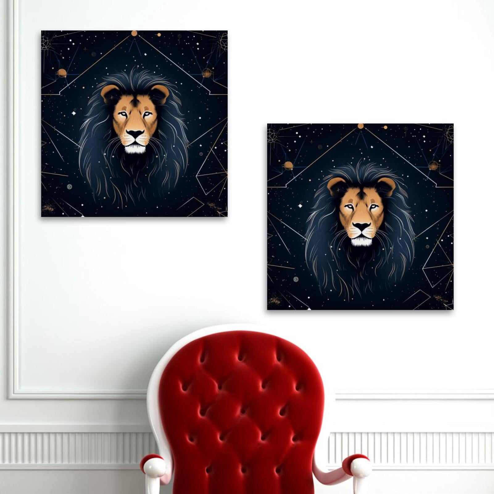 OWNSERIES Leo Constellation Pattern 2PC Canvas Wall Art Paintings for ...