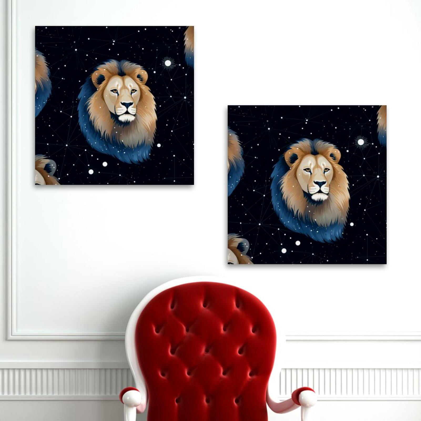 OWNSERIES Leo Constellation Pattern 2PC Canvas Wall Art Paintings for ...