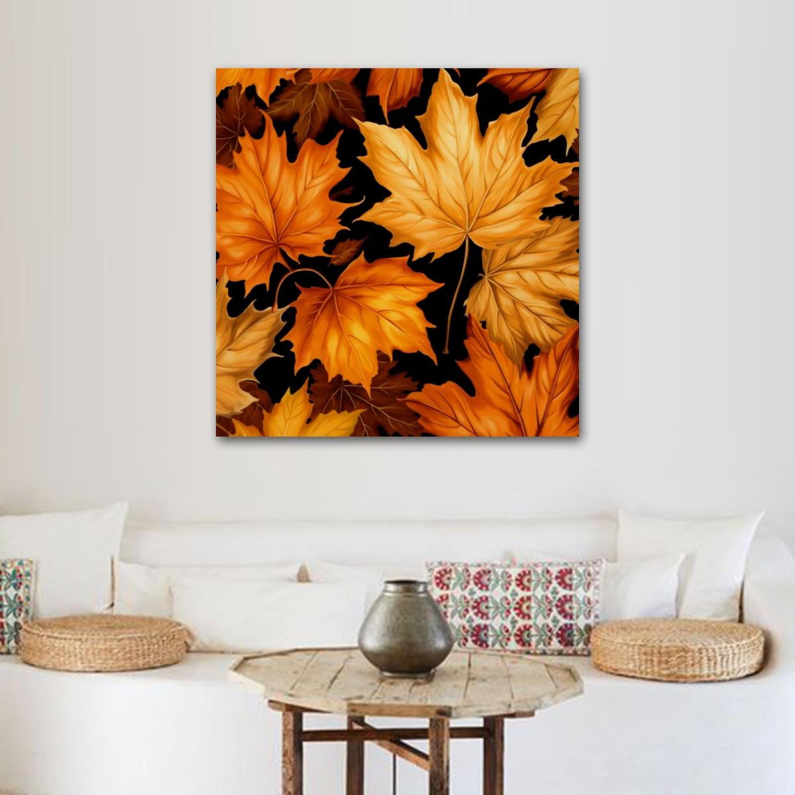 OWNSERIES Maple leaves Pattern Pattern Canvas Wall Art Paintings for ...