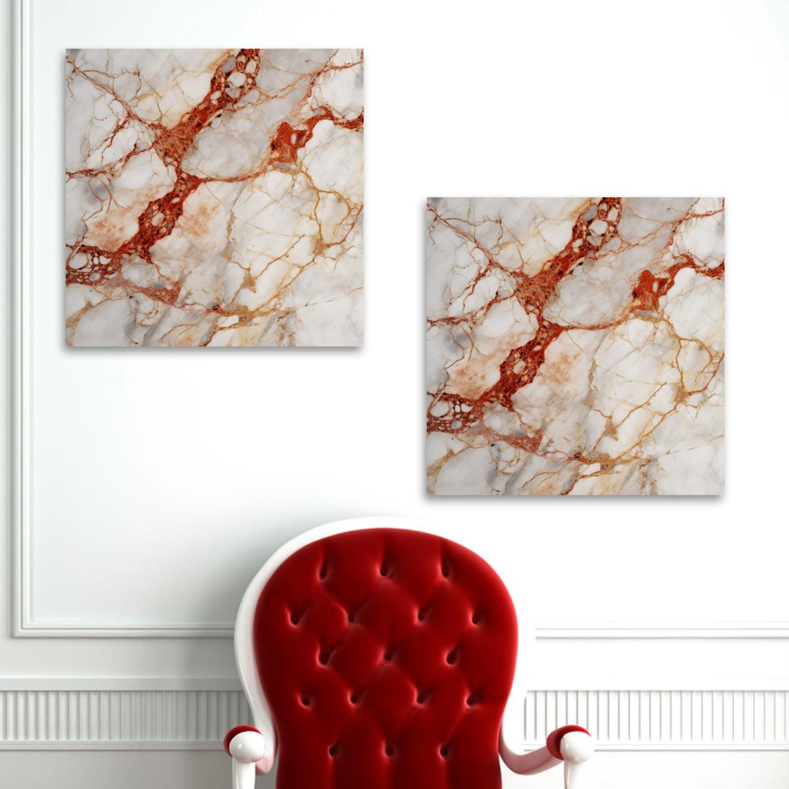 OWNSERIES Marble Pattern 2PC Canvas Wall Art Paintings for Living Room ...