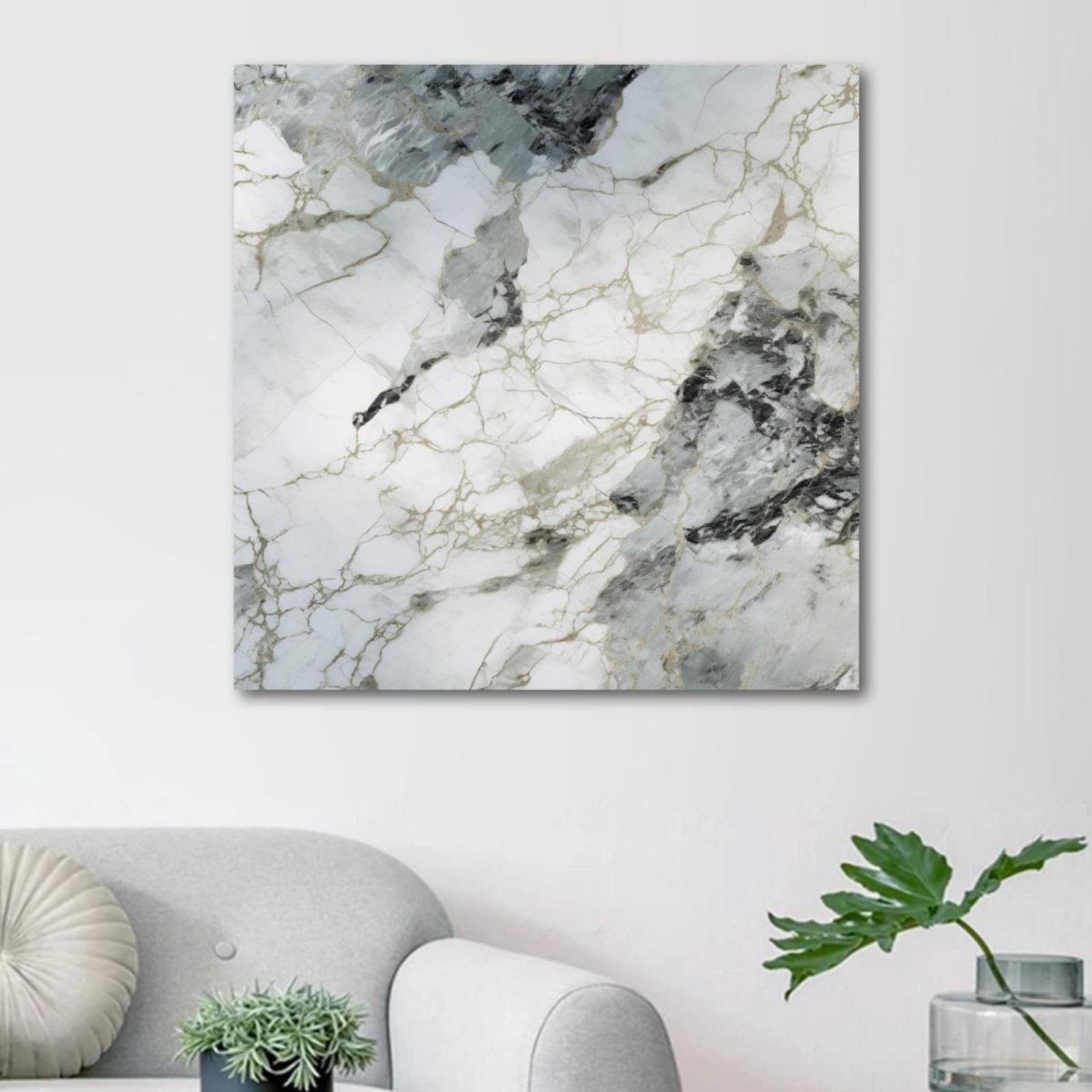 OWNSERIES Marble Pattern Canvas Wall Art Paintings for Living Room ...