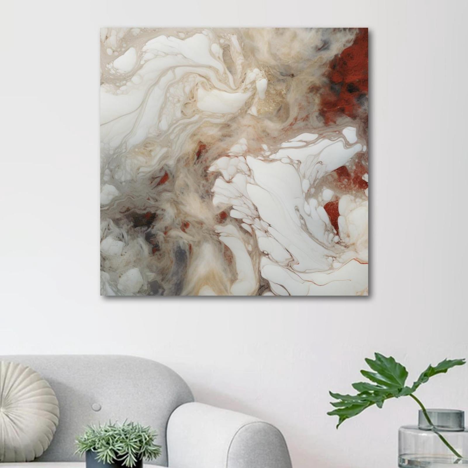 OWNSERIES Marble Pattern Canvas Wall Art Paintings for Living Room ...