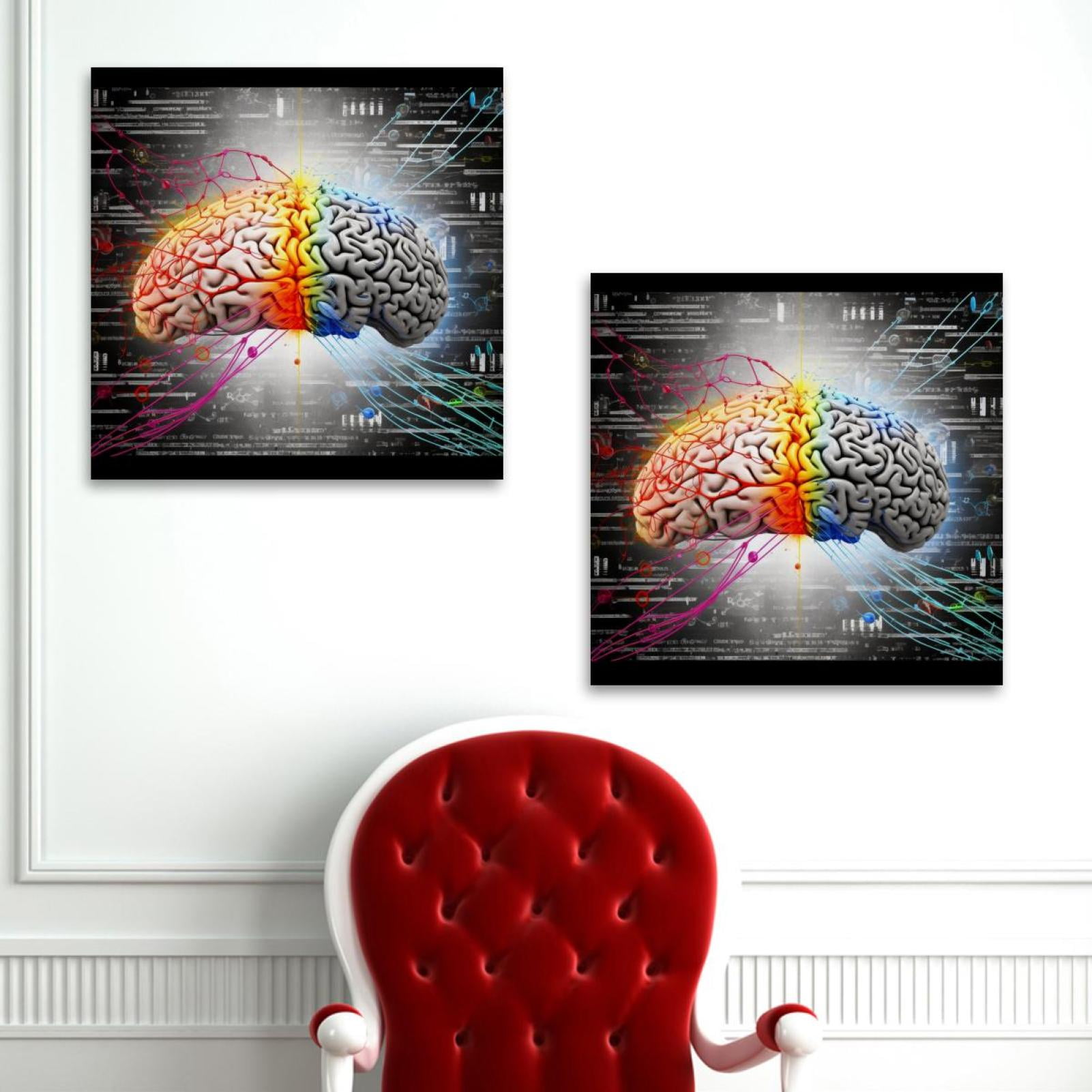 OWNSERIES Mathematical Engineering Pattern 2PC Canvas Wall Art ...