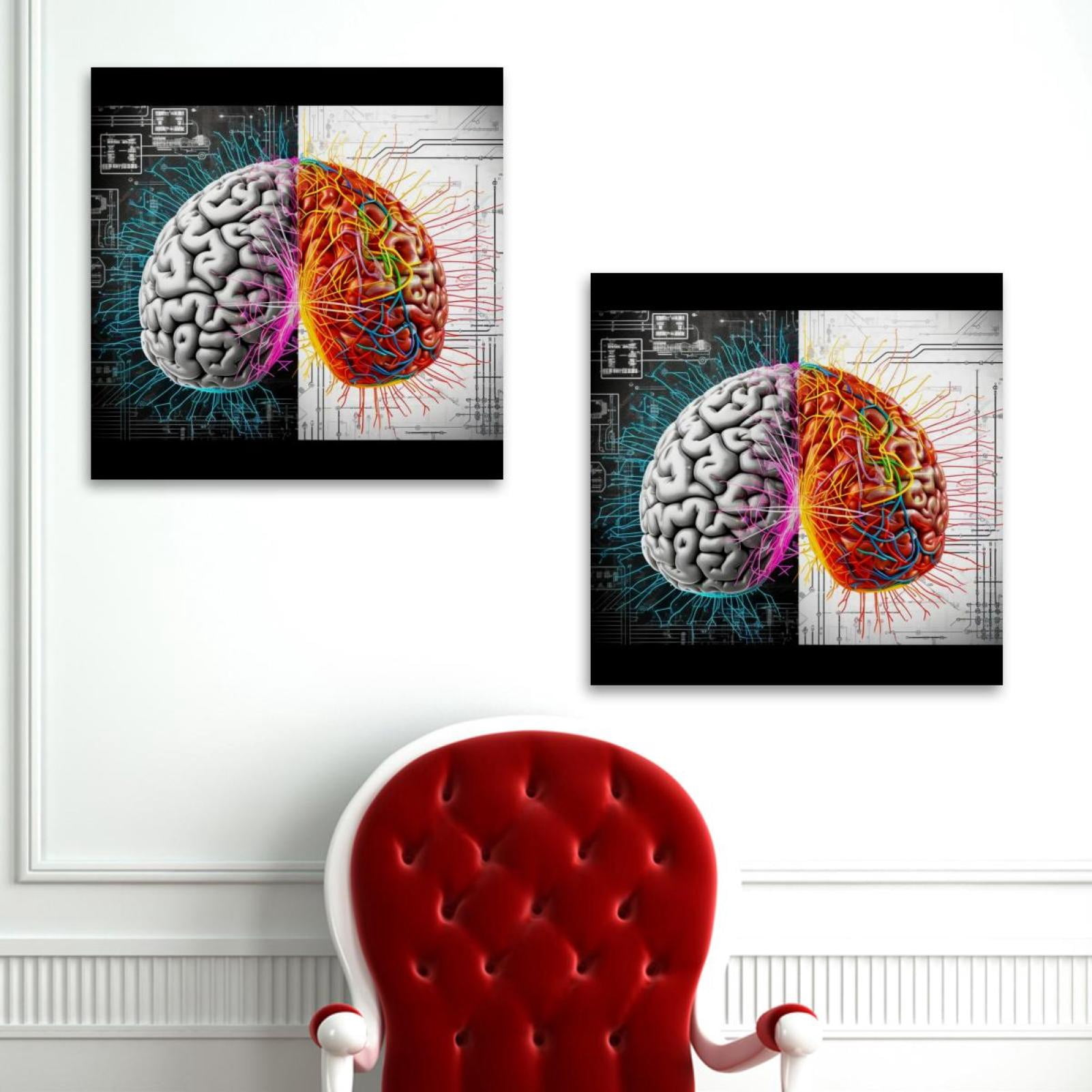 OWNSERIES Mathematical Engineering Pattern 2PC Canvas Wall Art ...