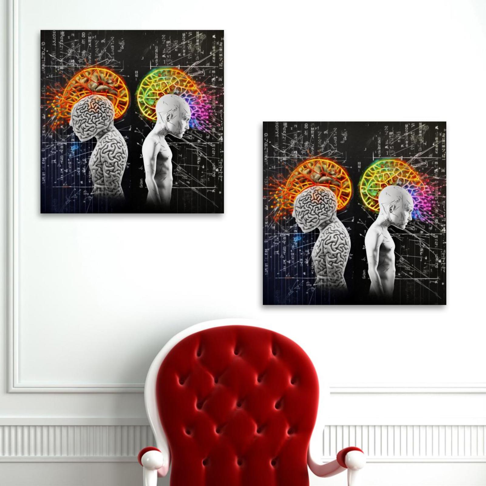 OWNSERIES Mathematical Engineering Pattern 2PC Canvas Wall Art ...