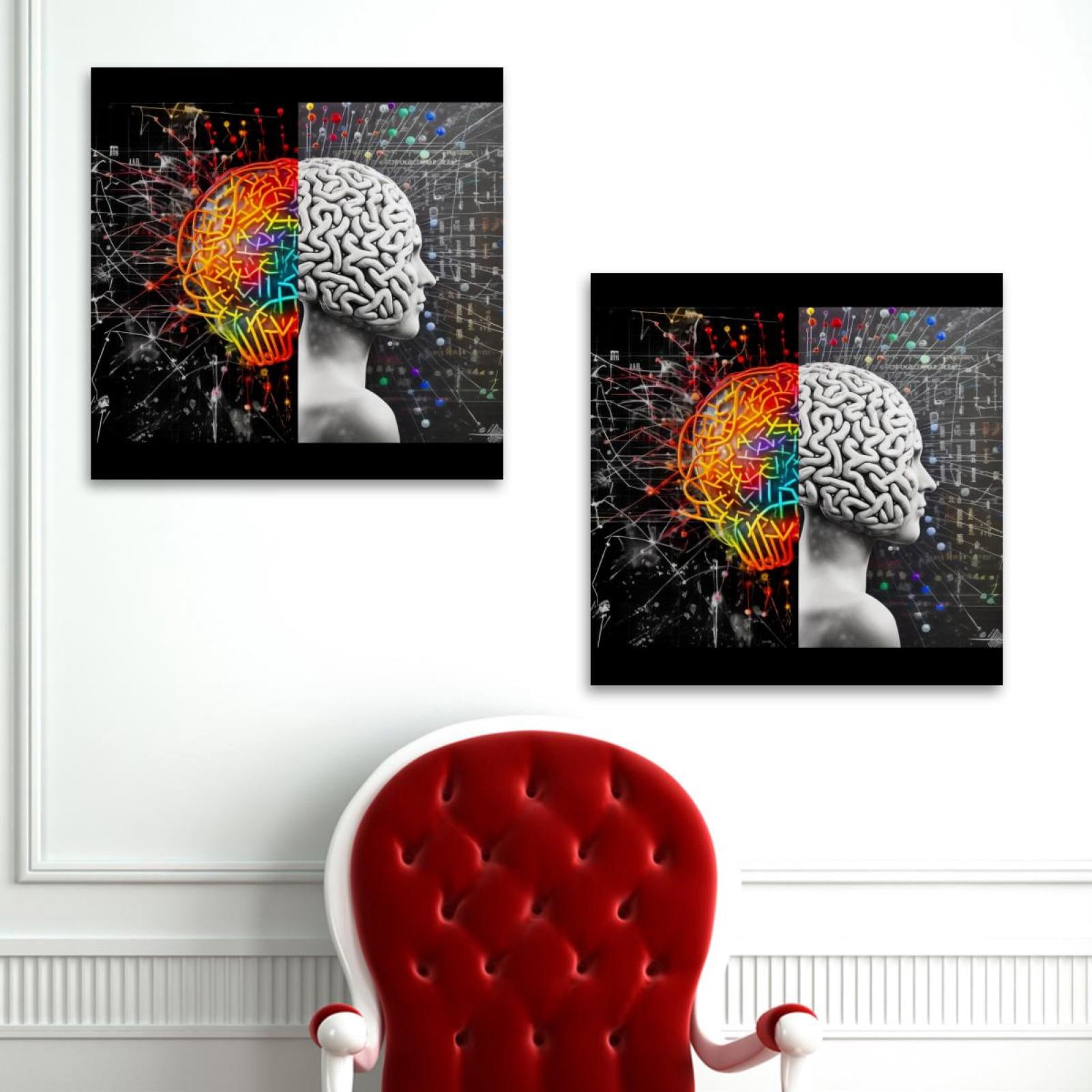 OWNSERIES Mathematical Engineering Pattern 2PC Canvas Wall Art ...