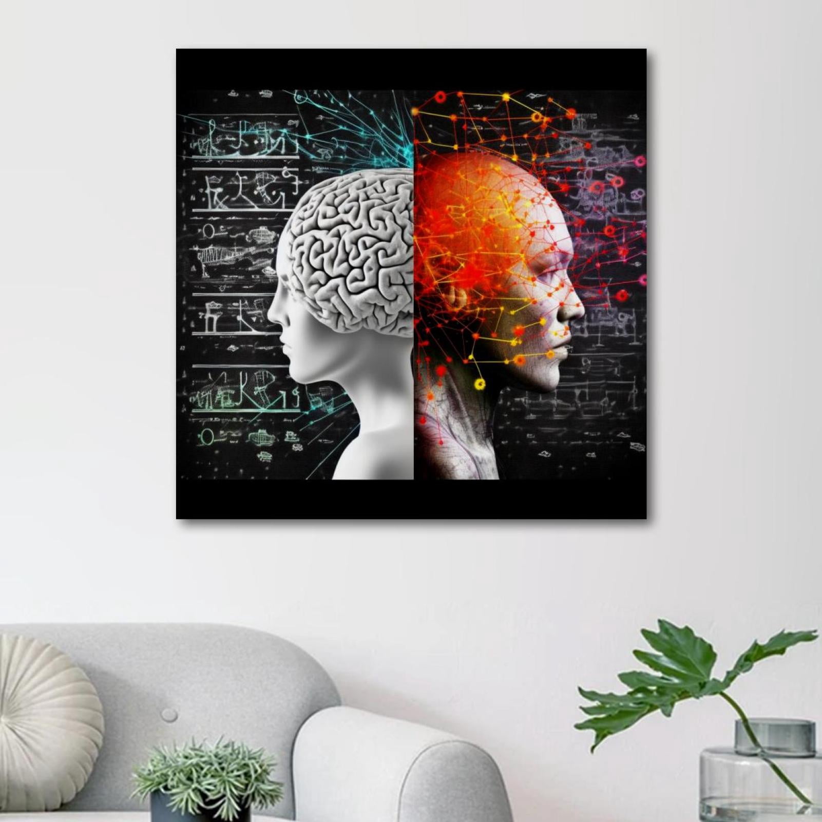 OWNSERIES Mathematical Engineering Pattern Canvas Wall Art Paintings ...