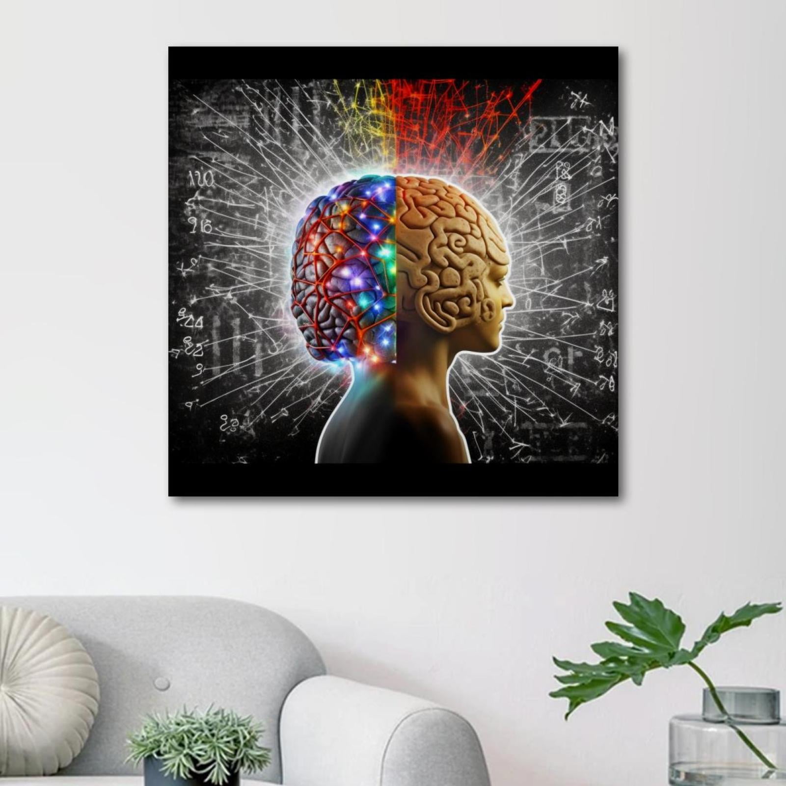 OWNSERIES Mathematical Engineering Pattern Canvas Wall Art Paintings ...