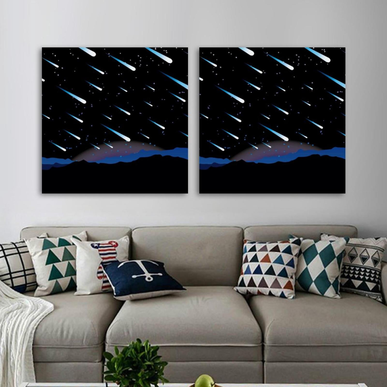 OWNSERIES Meteor Shower Pattern 2PC Canvas Wall Art Paintings for ...