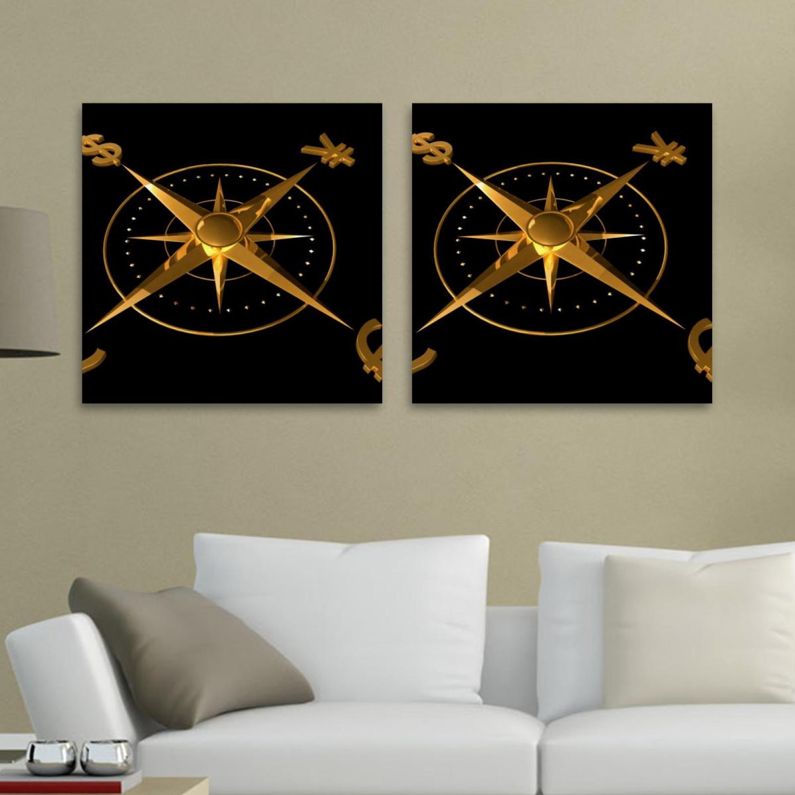 OWNSERIES Money Concept Pattern 2PC Canvas Wall Art Paintings for ...