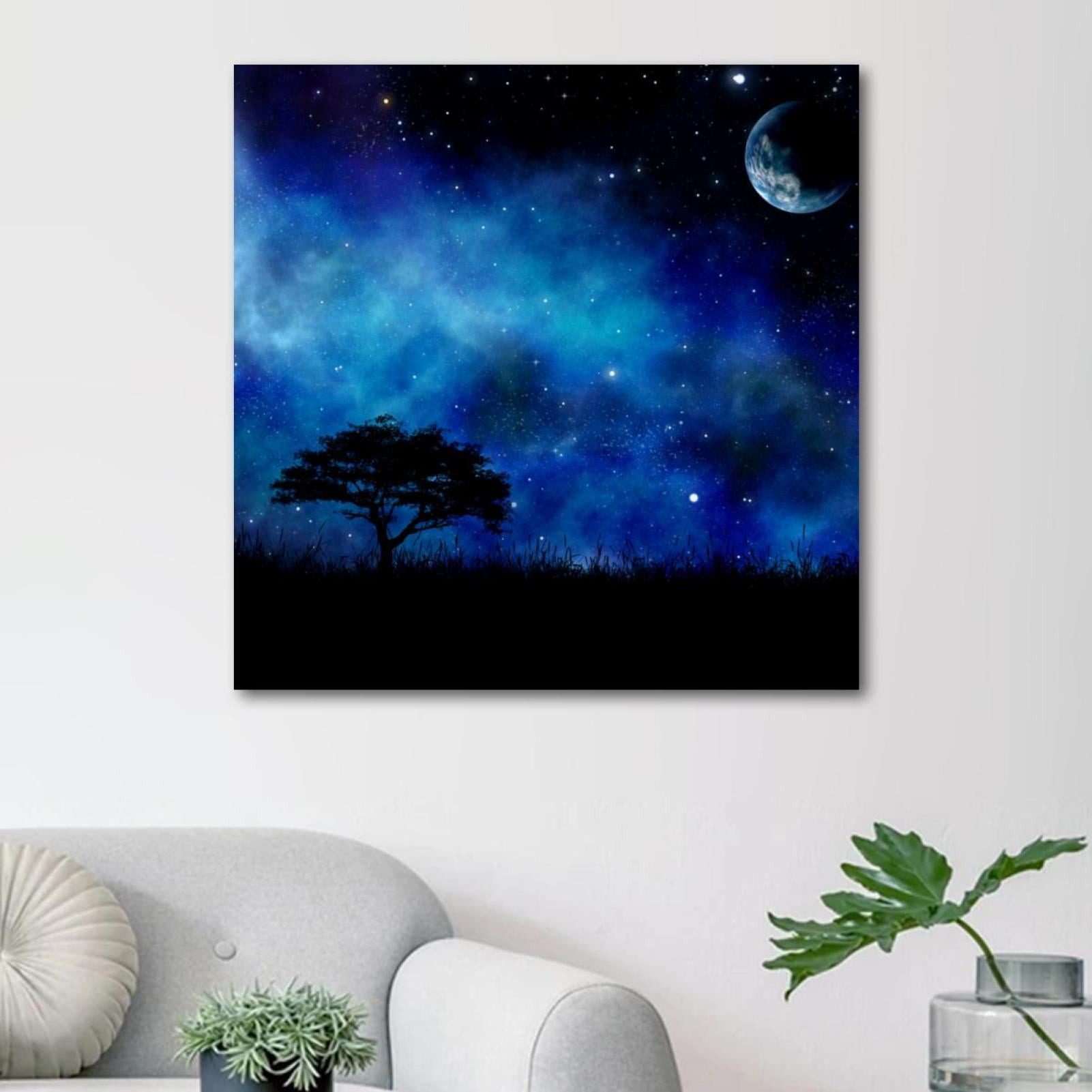 OWNSERIES Night Landscape Space Sky Pattern Canvas Wall Art Paintings ...