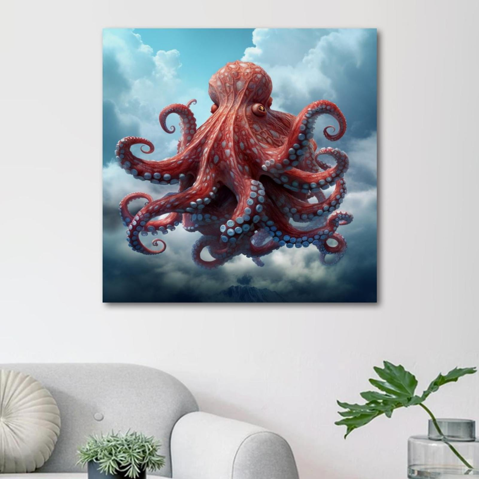 OWNSERIES Octopus Pattern Canvas Wall Art Paintings for Living Room ...